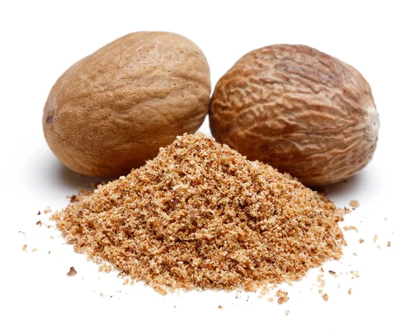 Whole Grated Nutmeg Isolated White Background Stock Photo by ©mahirart ...