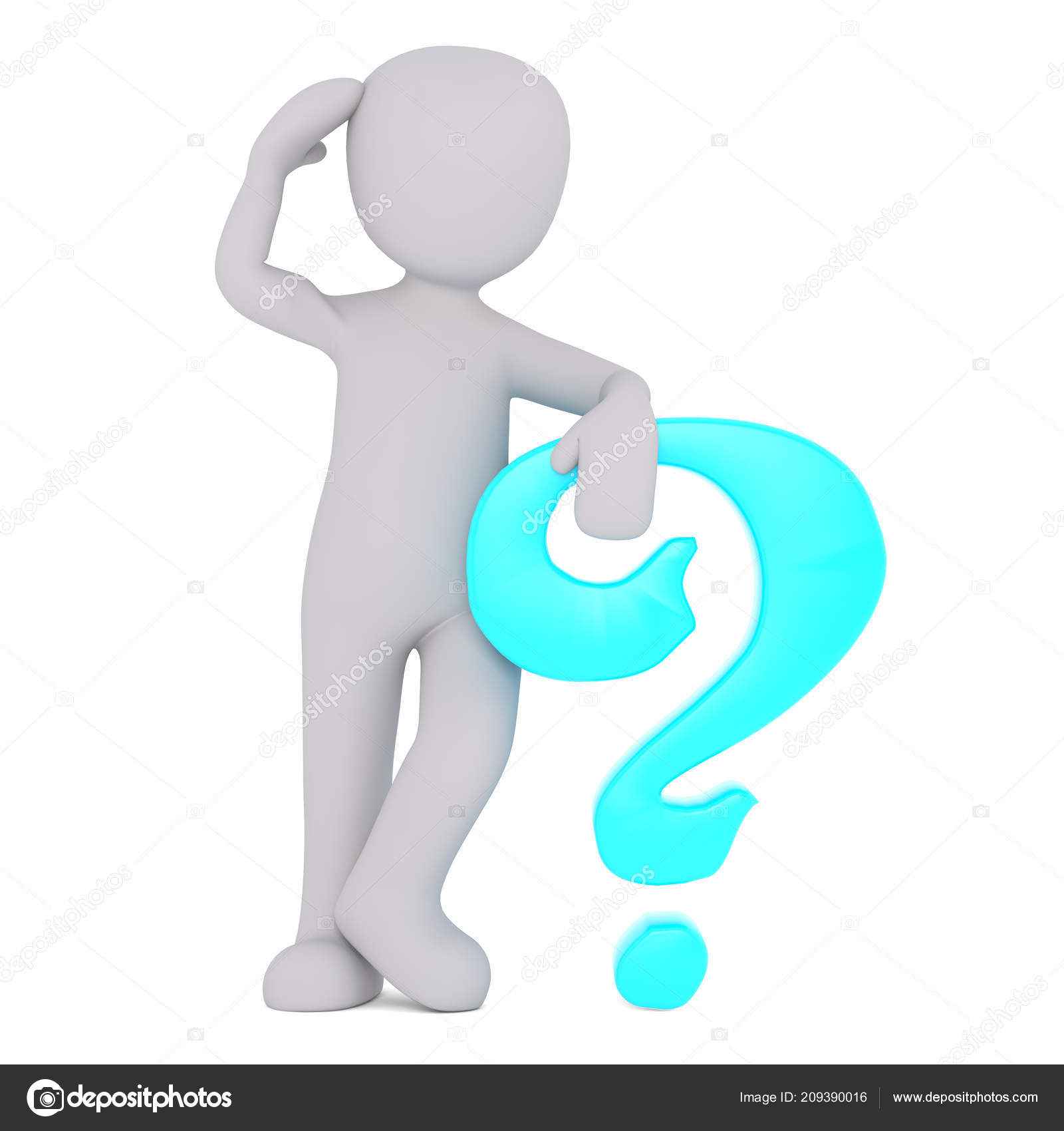 Light Blue Question Mark