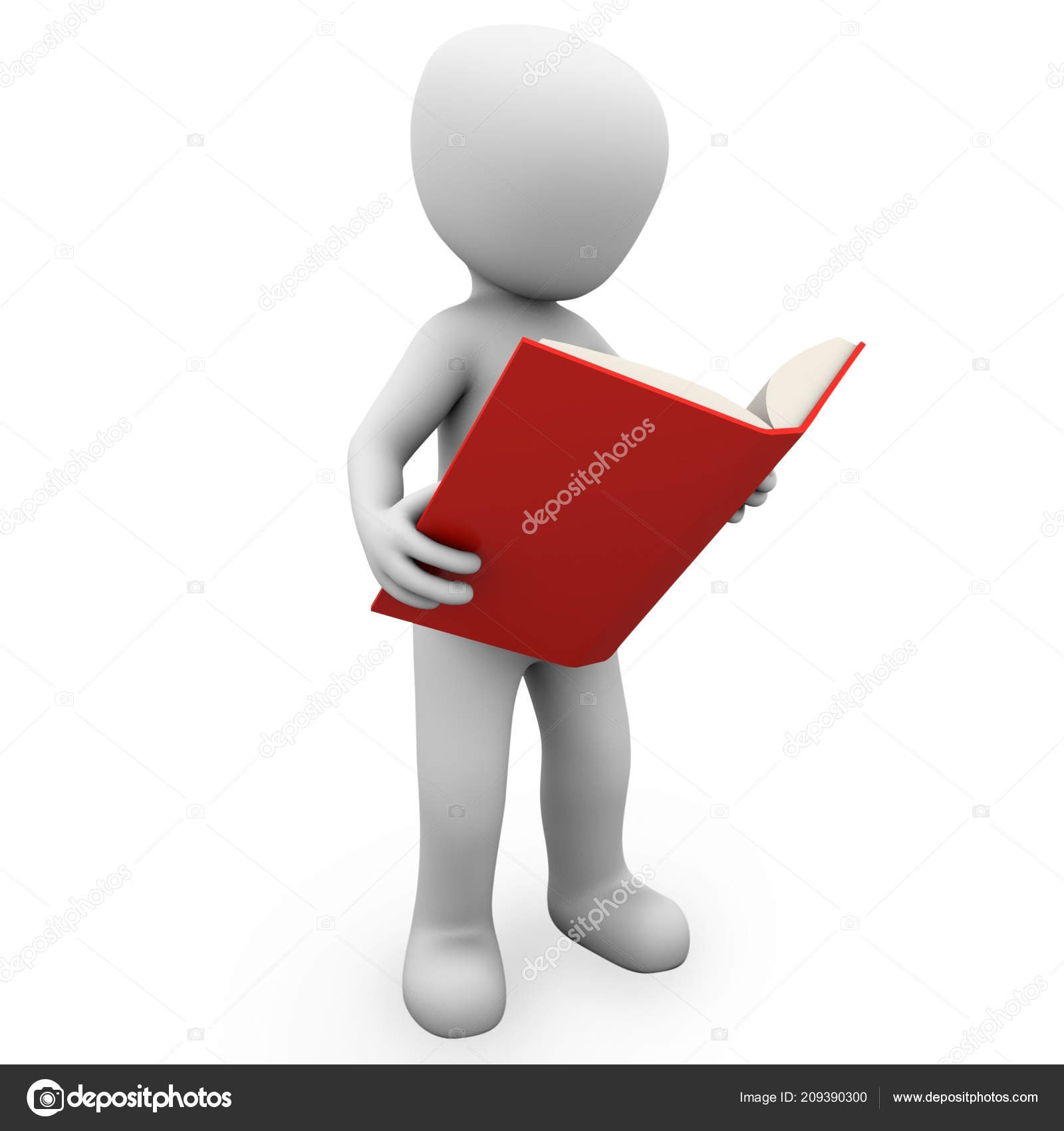 Man Reading Red Book — Stock Photo © 3D-Agentur #209390300