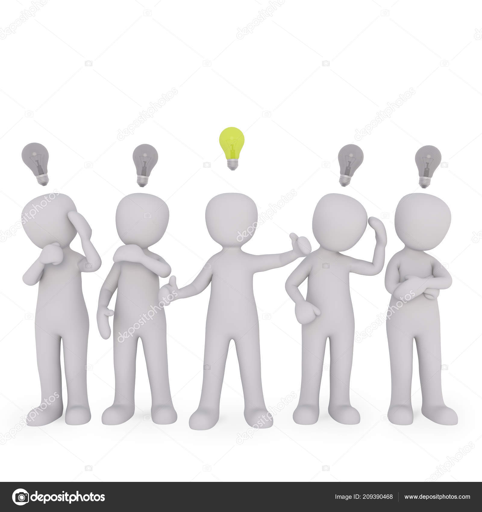 Man Sharing Ideas Together — Stock Photo © 3D-Agentur #209390468