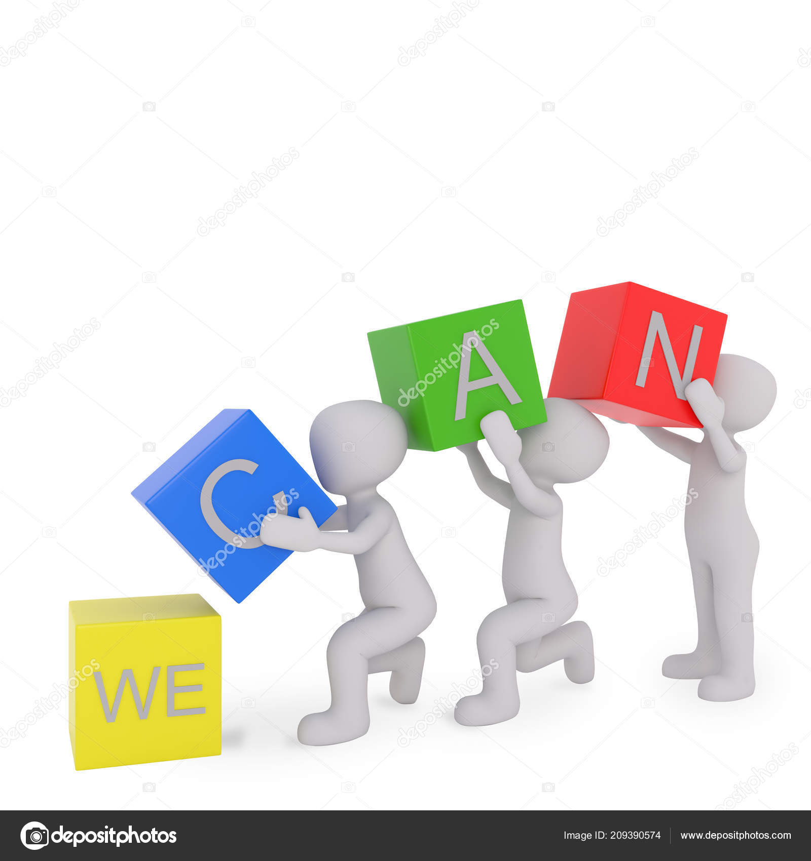 Men Building Together Can — Stock Photo © 3D-Agentur #209390574