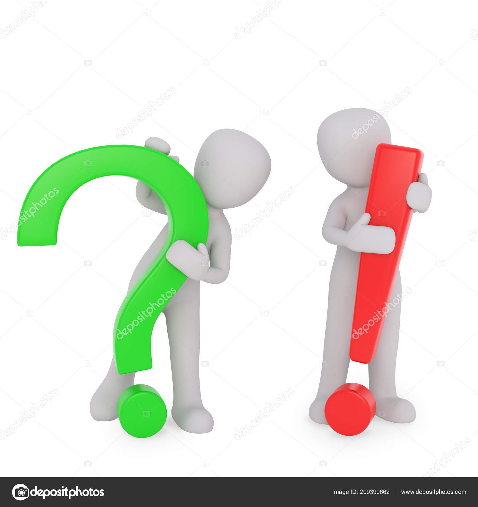 Men Holding Punctuation Marks Stock Photo by ©3D-Agentur 209390662