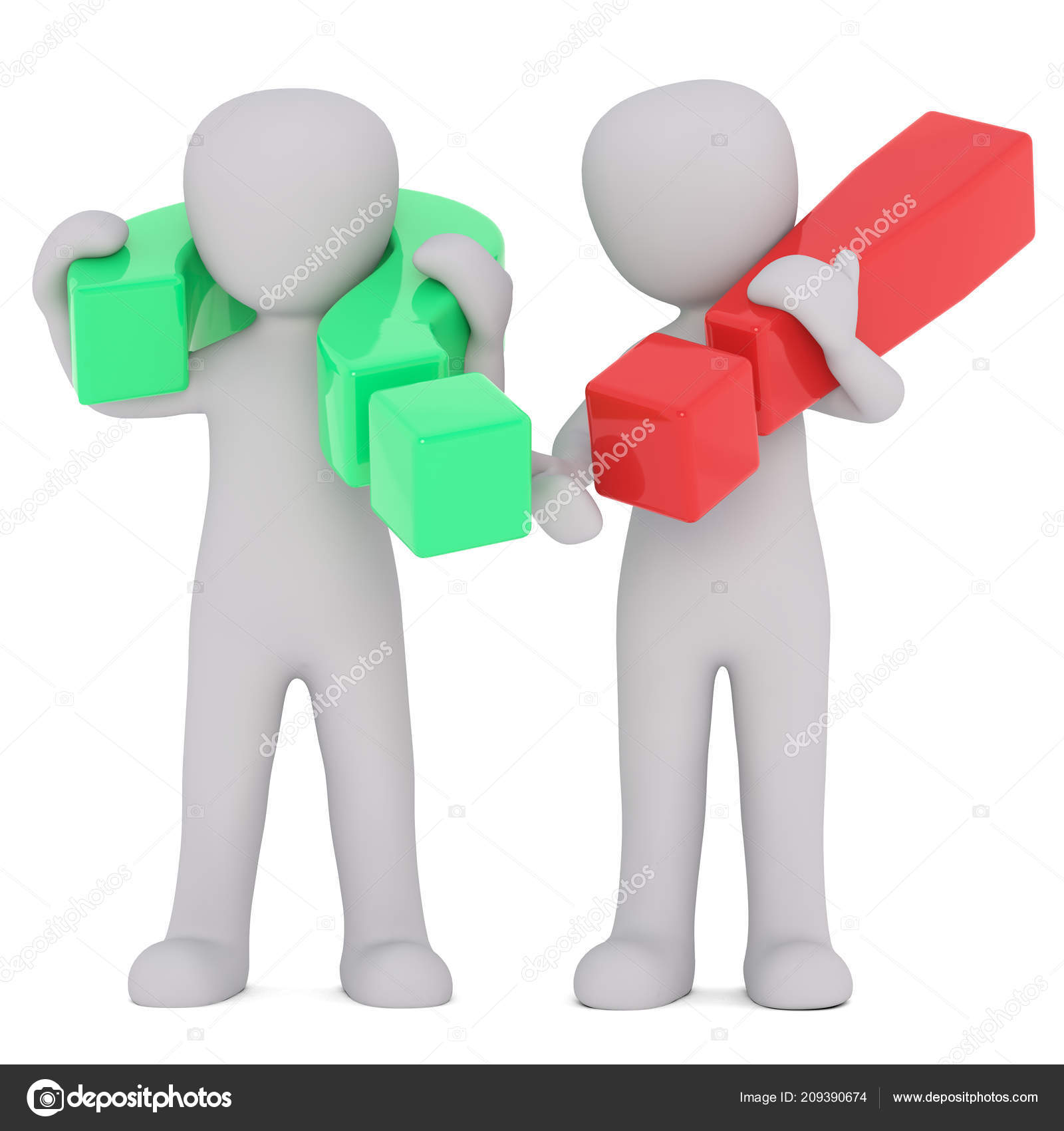 Men Holding Punctuation Sign Question Mark — Stock Photo © 3D-Agentur ...