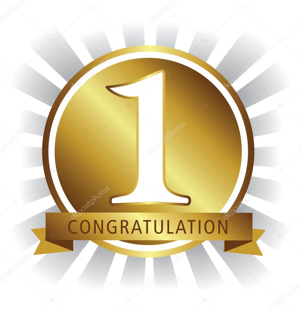 1er lugar medalla insignia oro brillante 2022