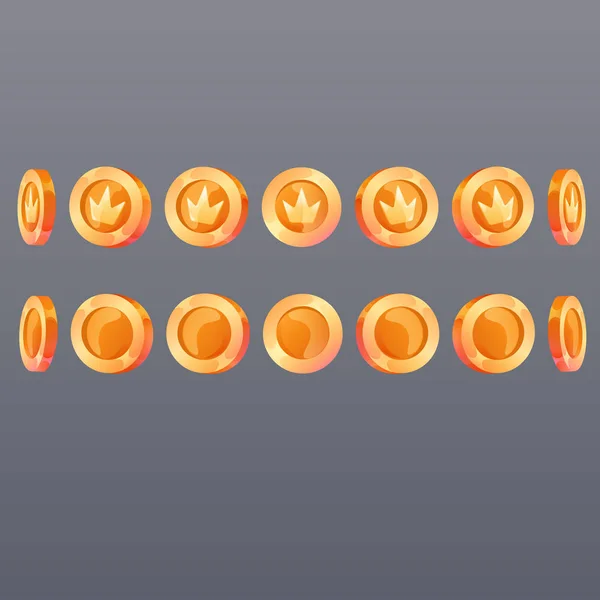 Cartoon coins rotation — Stock Vector © Sudowoodo #90623326