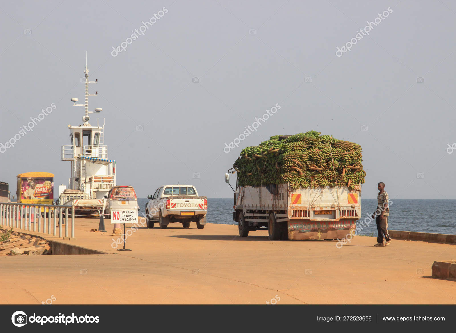 Kampala Uganda February 2015 Transportation Bananas Truck Port Jinja ...
