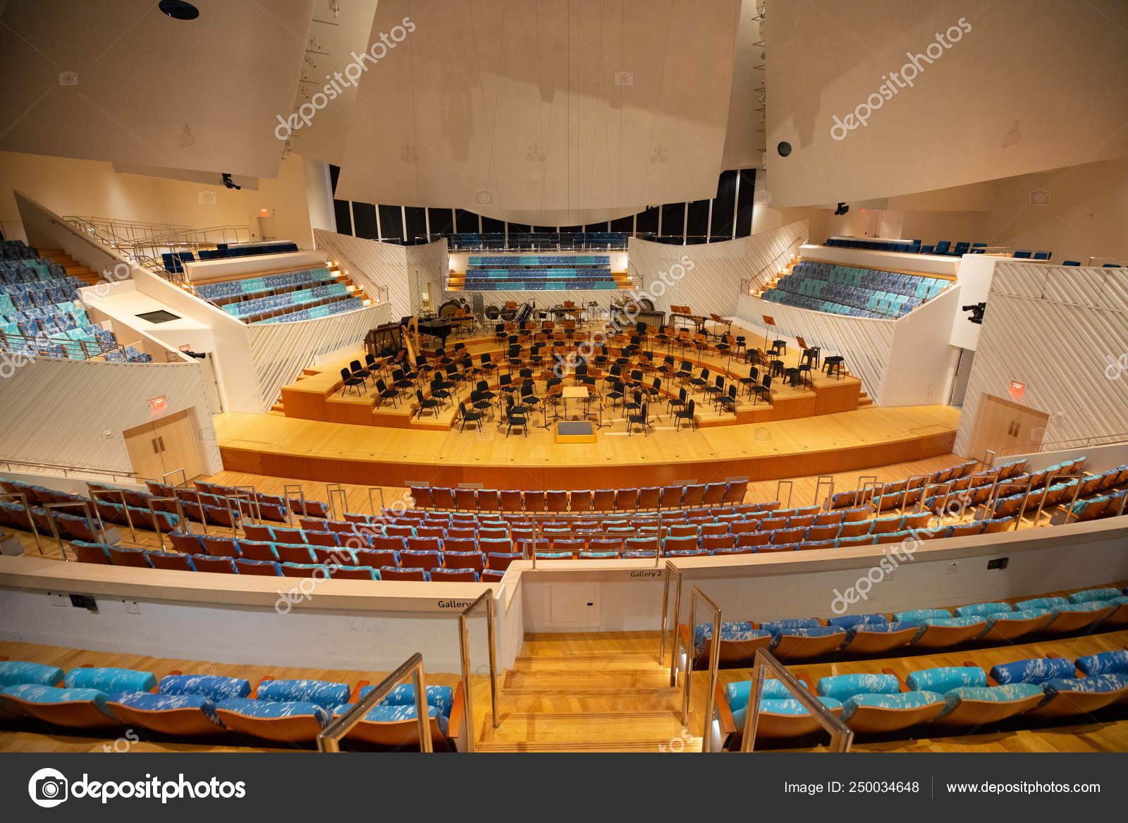 Interior Concert Hall New World Symphony Miami Beach Florida Usa ...