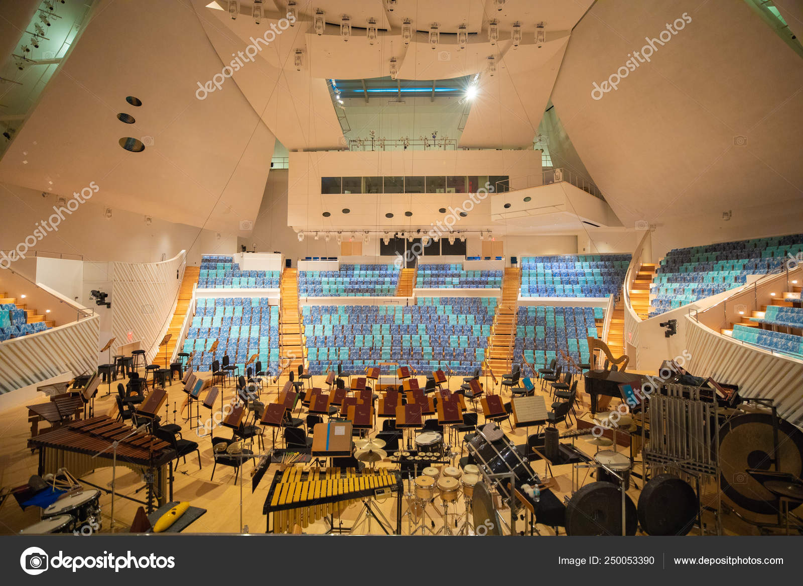 Interior Concert Hall New World Symphony Miami Beach Florida Usa ...