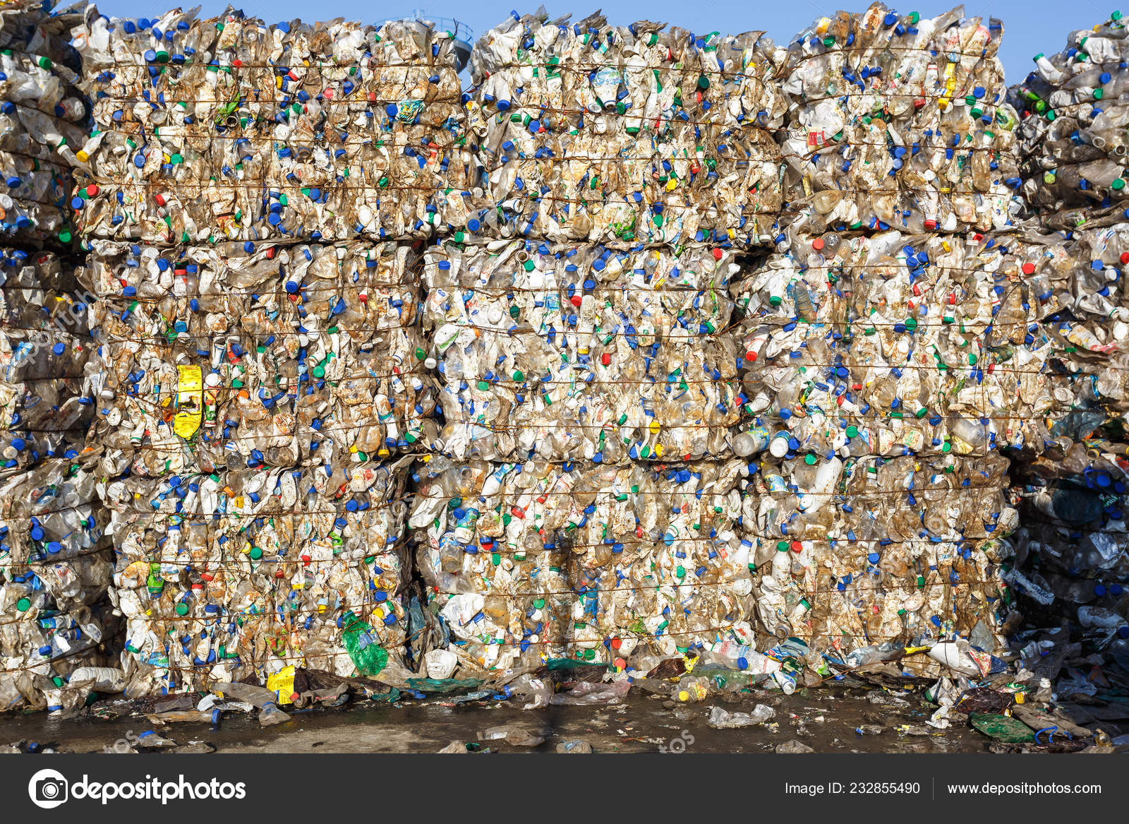 Plastic Bales Waste Processing Plant Separate Garbage Collection ...