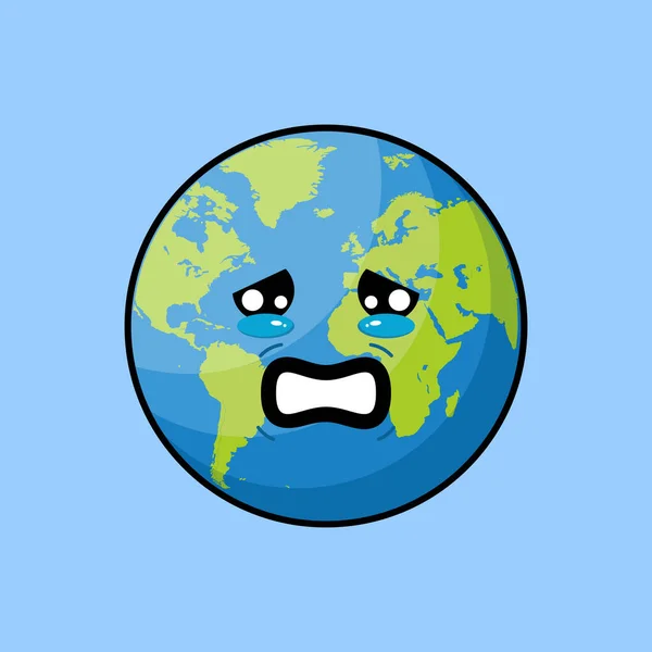 Sad Cartoon Earth