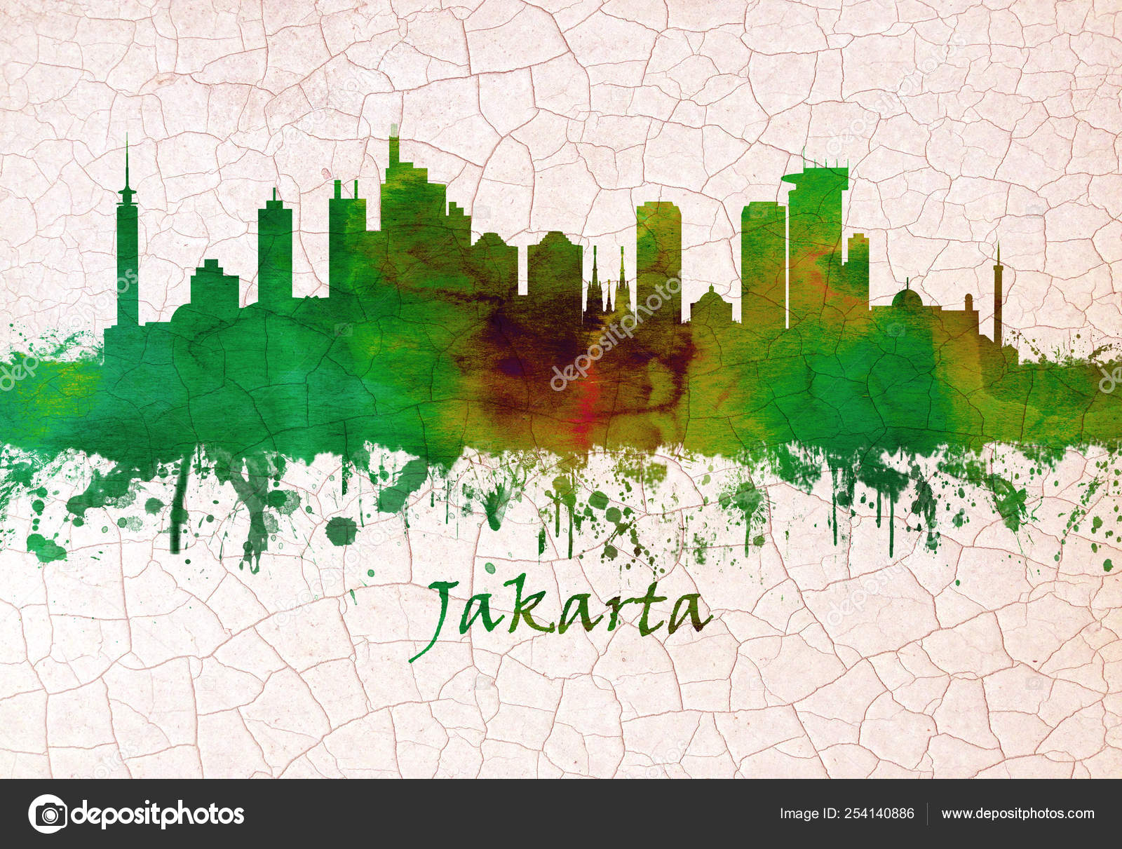 Skyline Jakarta Indonesia's Massive Capital Sits Northwest Coast Island ...