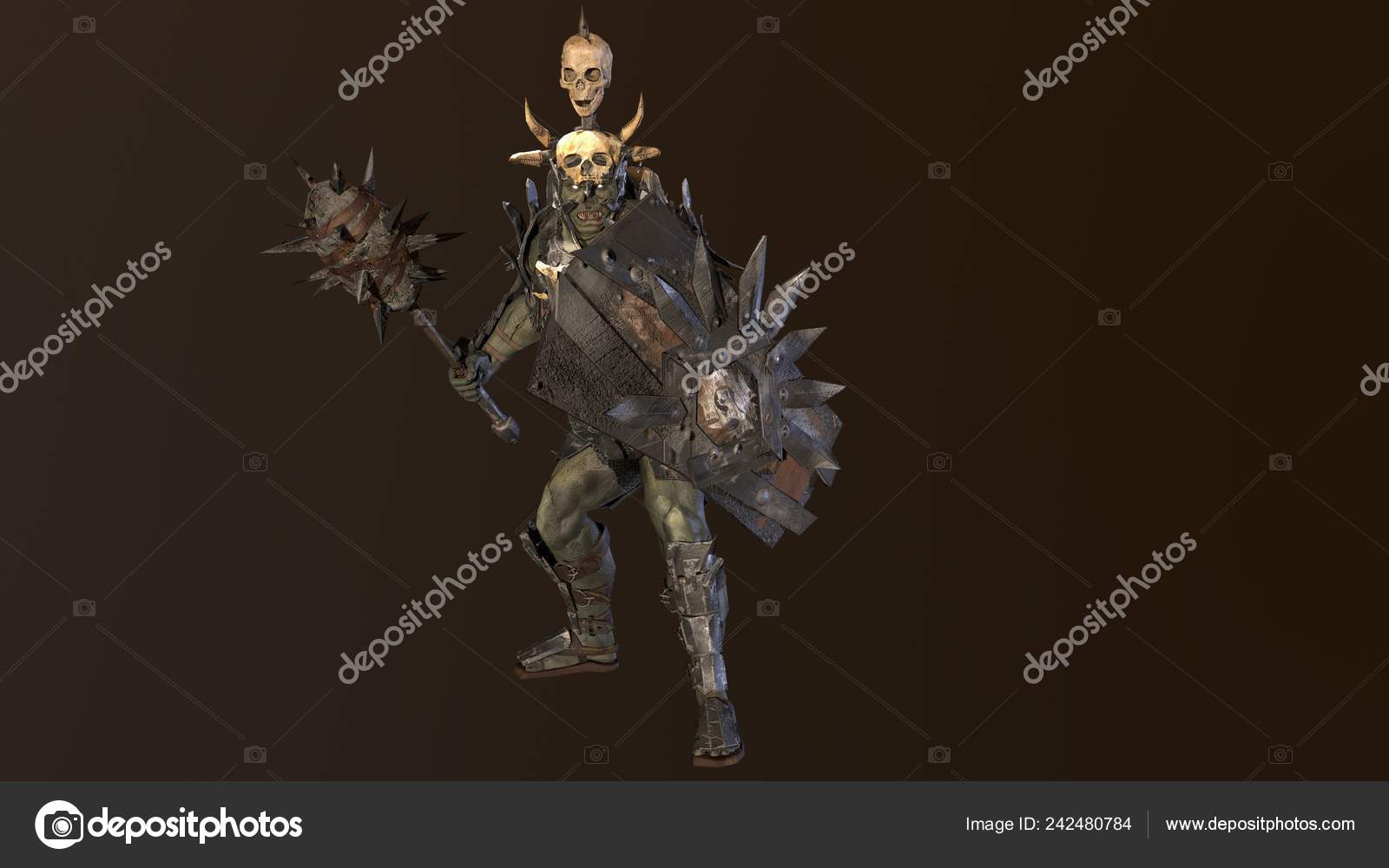 Fierce orc fighter 3d render — Stock Photo © andryuha19811 #242480784
