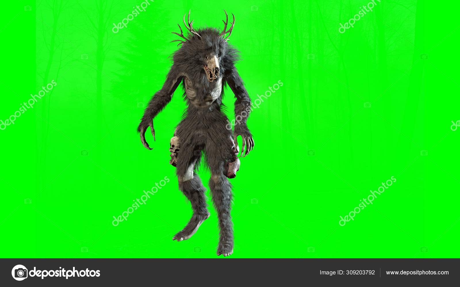 Wendigo mythical monster 3d render Stock Photo by ©andryuha19811 309203792