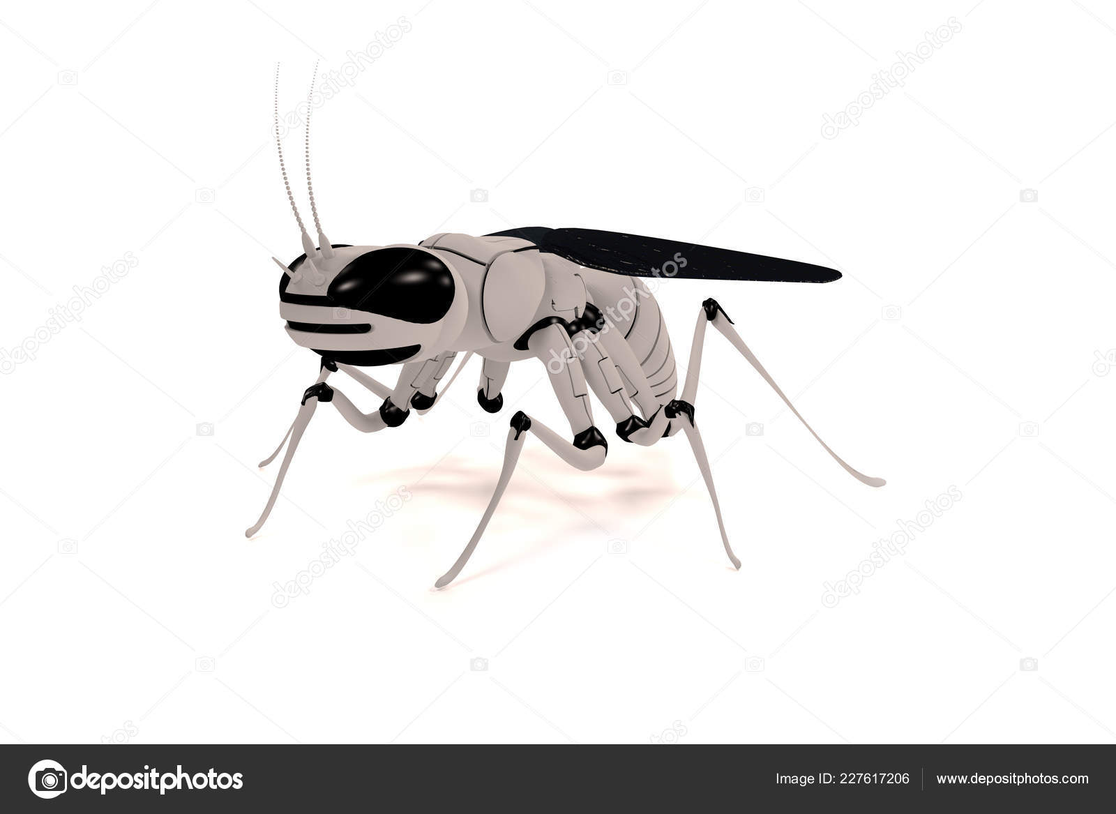 Robot Insect Robot Cybernetics Mechanical Fly Rendering Flying Robot ...