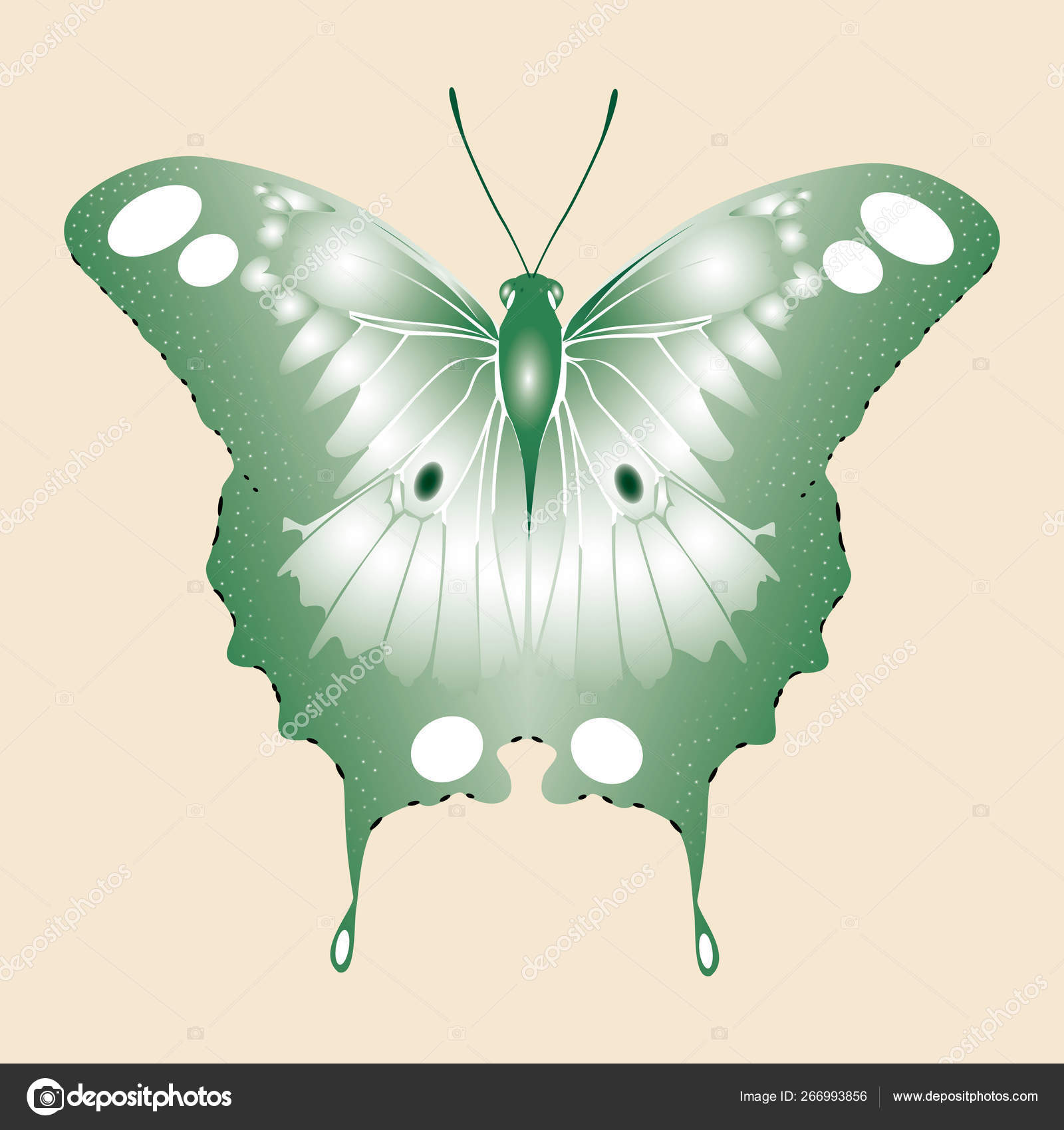 Butterfly Butterfly Silhouette Emblem Logo Green Butterfly Beige ...