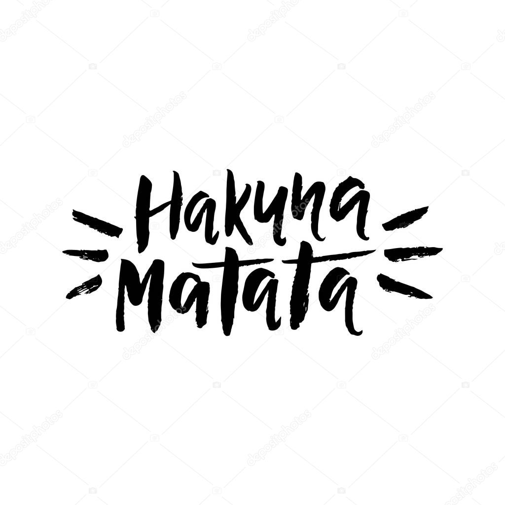 Hakuna Matata letras dibujadas a mano 2023