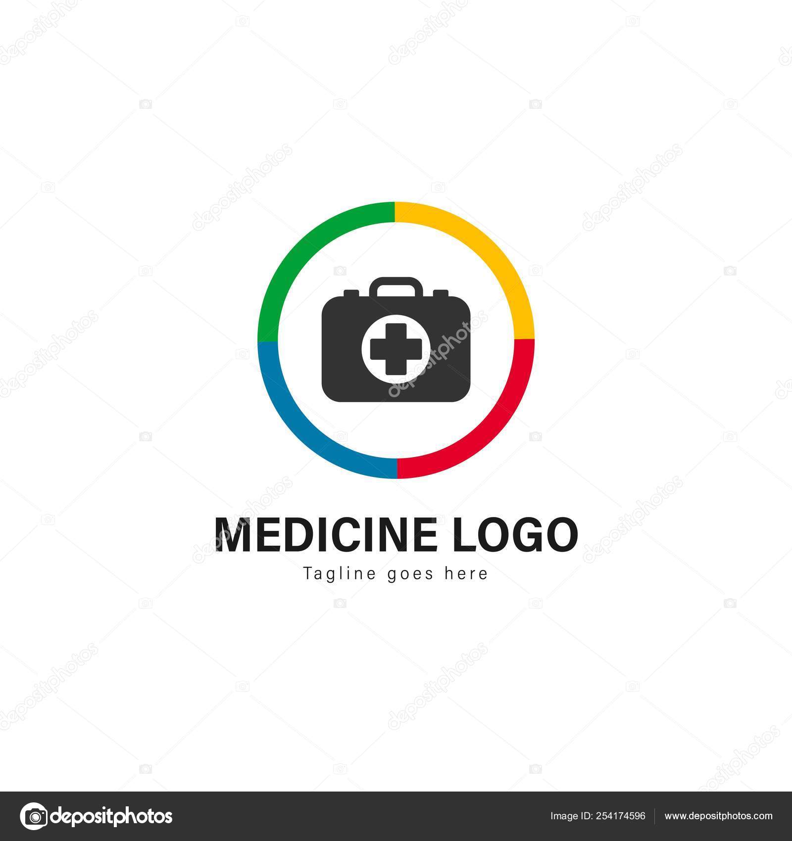Medic logo template design. Medic logo with modern frame vector design ...