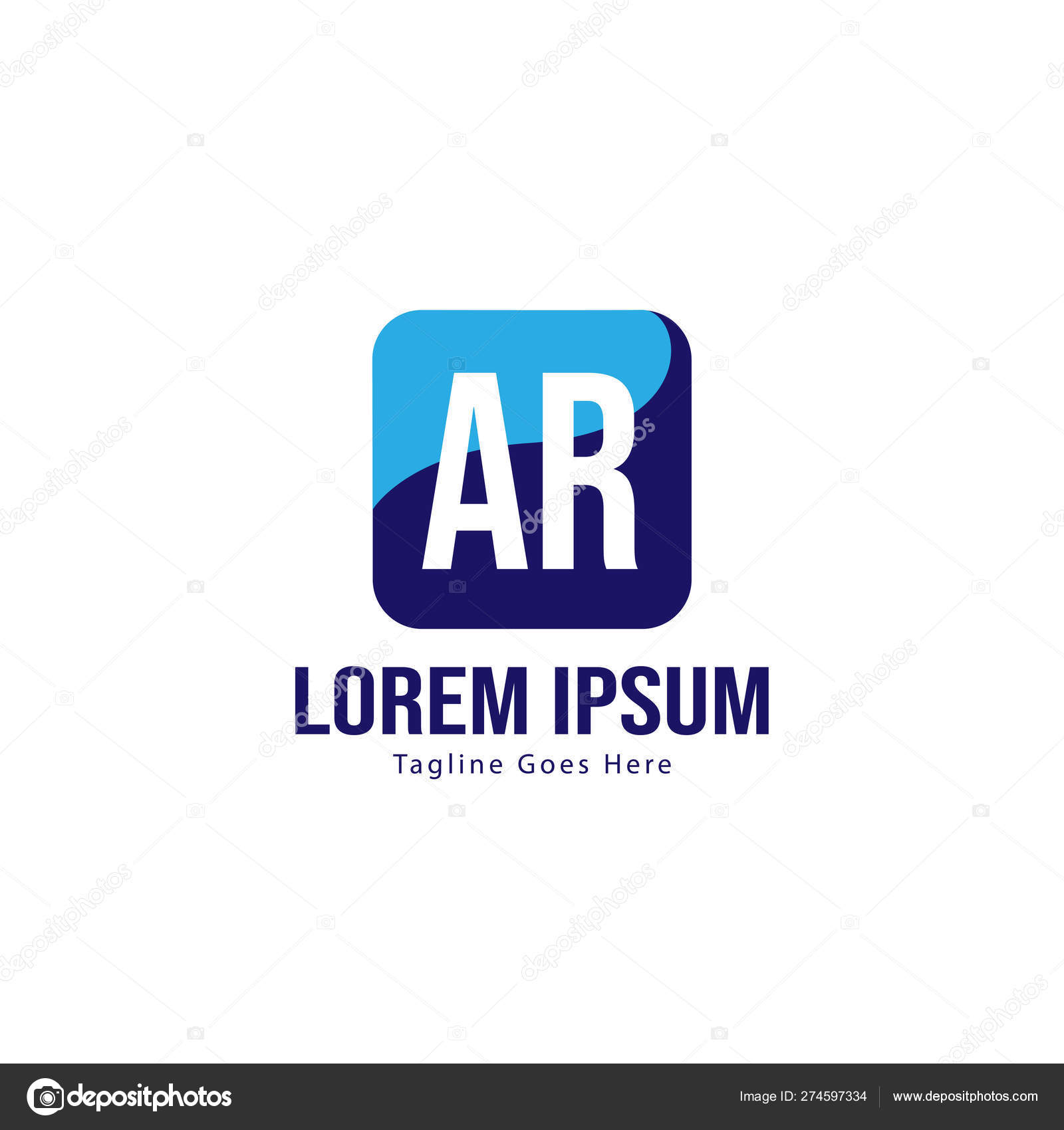 Rancangan Logo AR Letter. Ilustrasi Ikon AR Letters Modern Kreatif ...