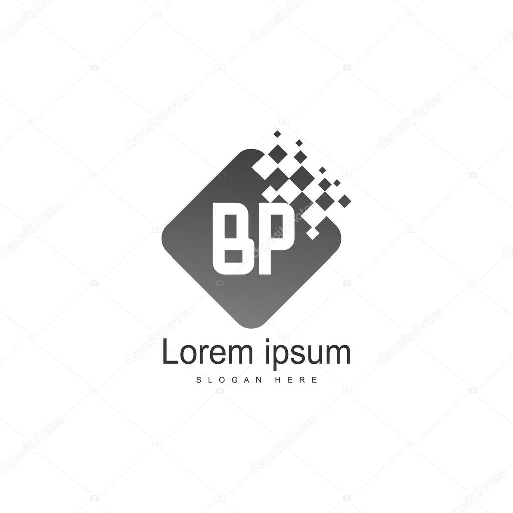 Diseño del logotipo de BP Letter. Ilustración creativa moderna de ...