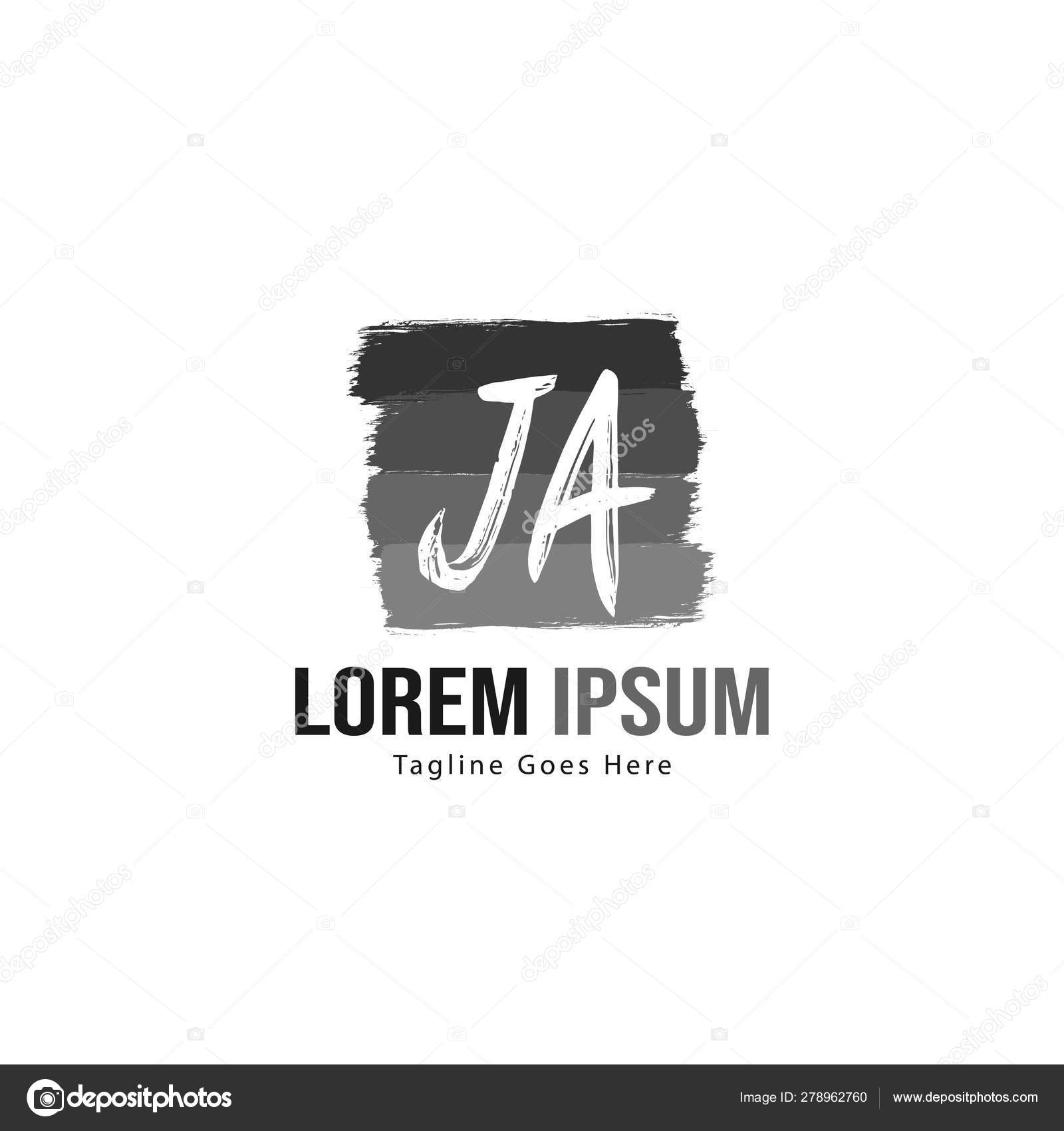 Initial JA logo template with modern frame. Minimalist JA letter logo ...