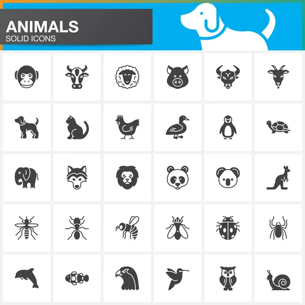 Insects and animals vector icons set Stock Vector by ©avicons 300808384