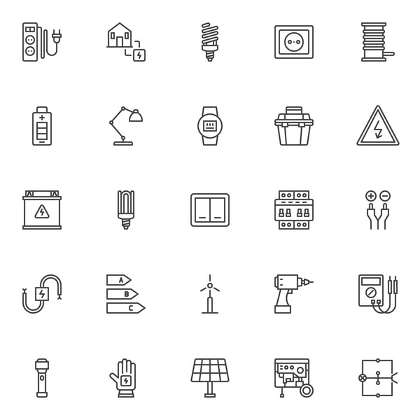 Electrician outline icon Vector Art Stock Images | Depositphotos