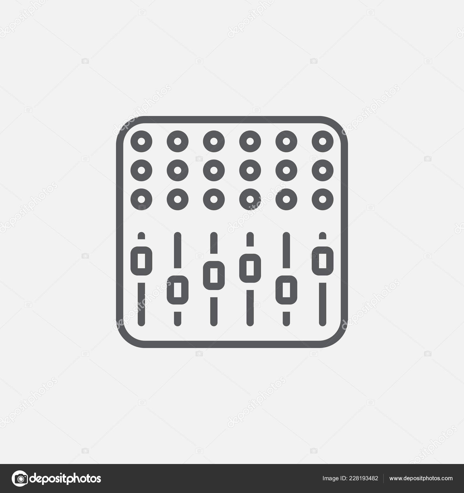 Mixing Console Icon Isolated White Background Stock Vector by ©avicons ...