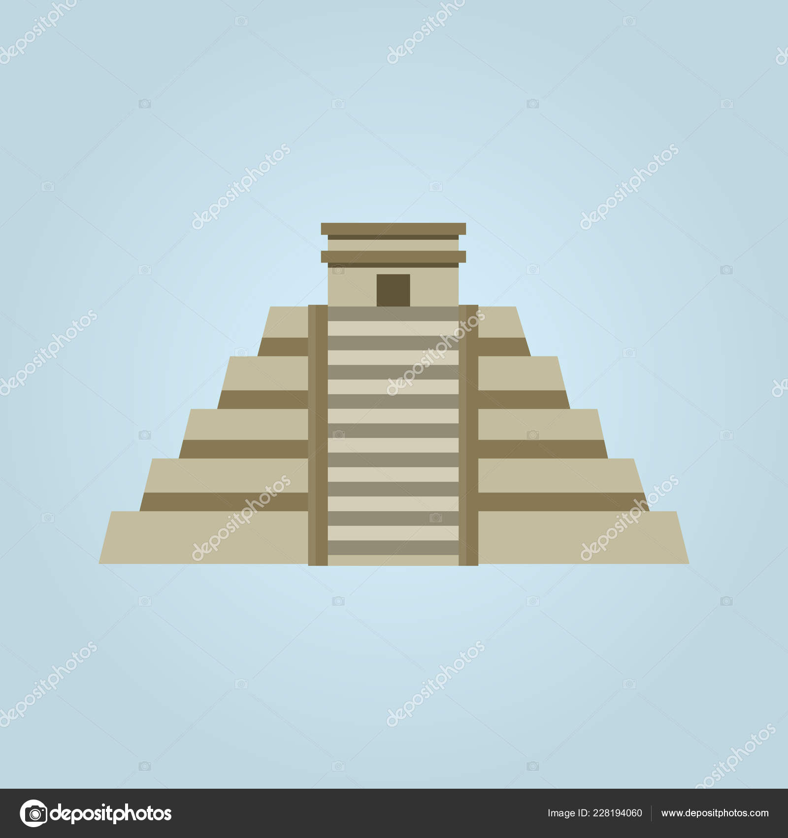 Ilustración Vectorial Pirámide Maya Vector de stock por ©avicons 228194060