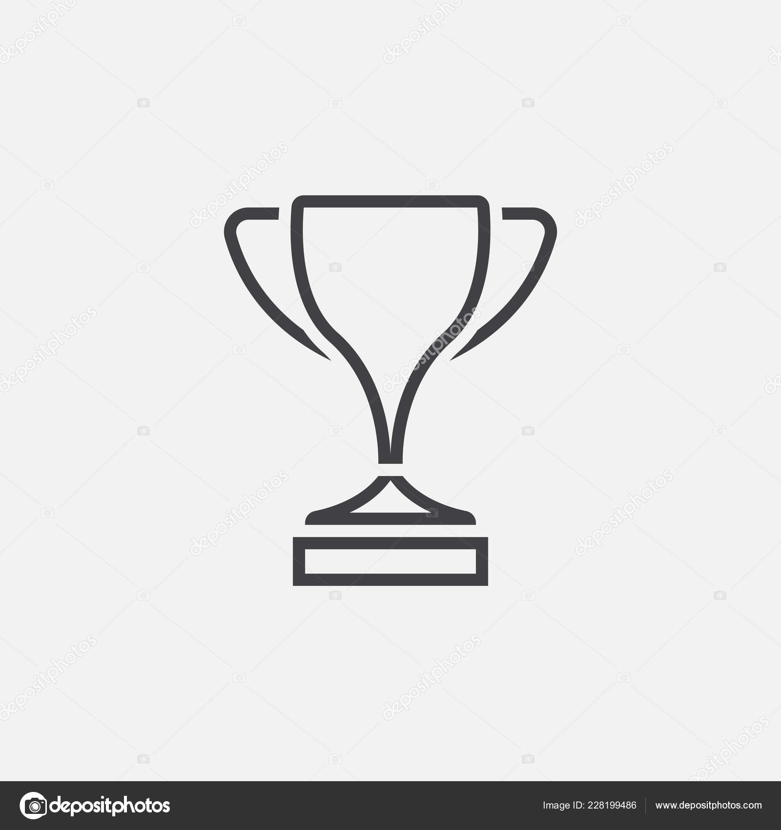 Trophy Icon Vector Isolated White Background Stock Vector by ©avicons ...