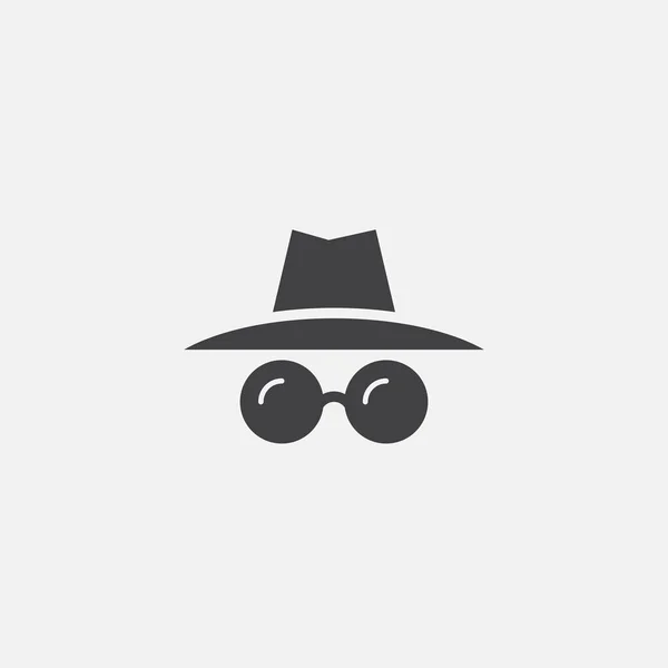 Spy Agent Icon Vector Filled Flat Sign Solid Pictogram Isolated Stock ...