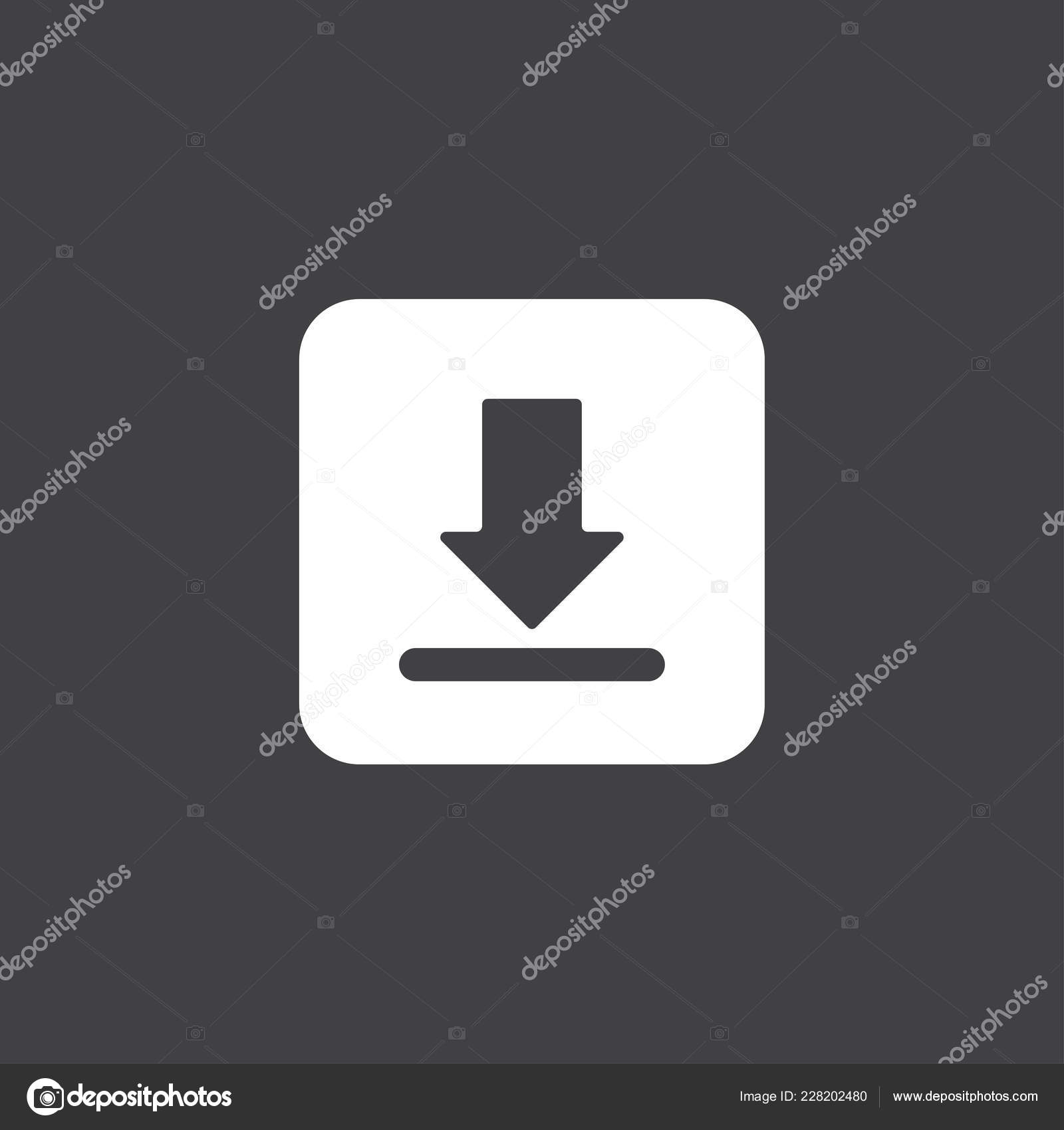 Download Icon Black Background Stock Vector Image by ©avicons #228202480