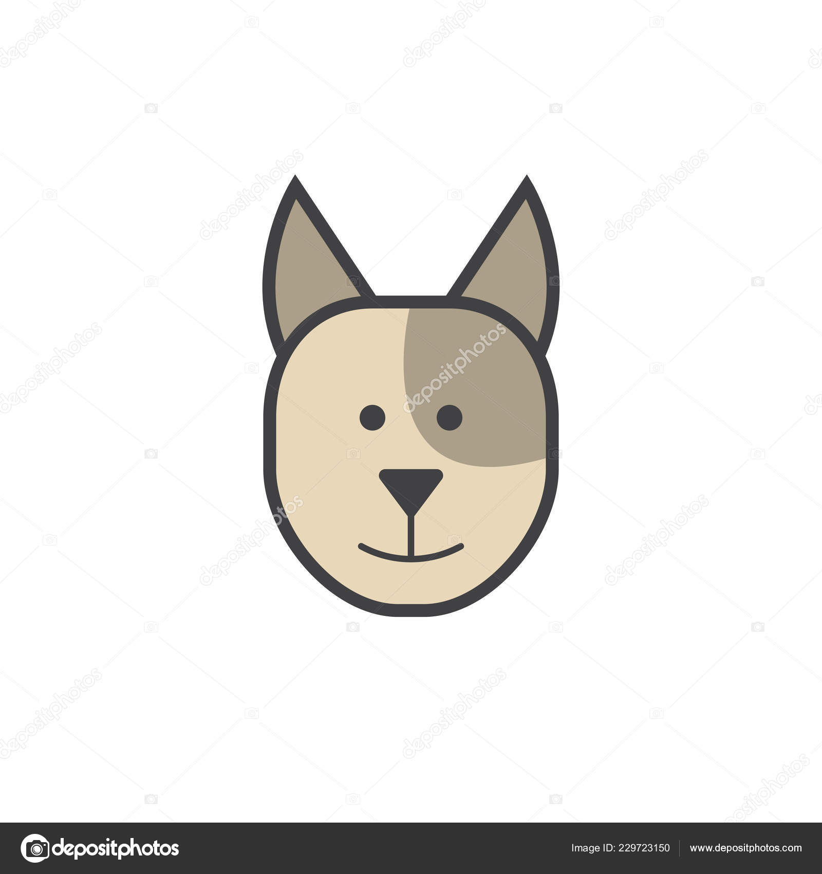 Dog Icon Vector Pet Solid Logo Illustration Colorful Pictogram Isolated ...