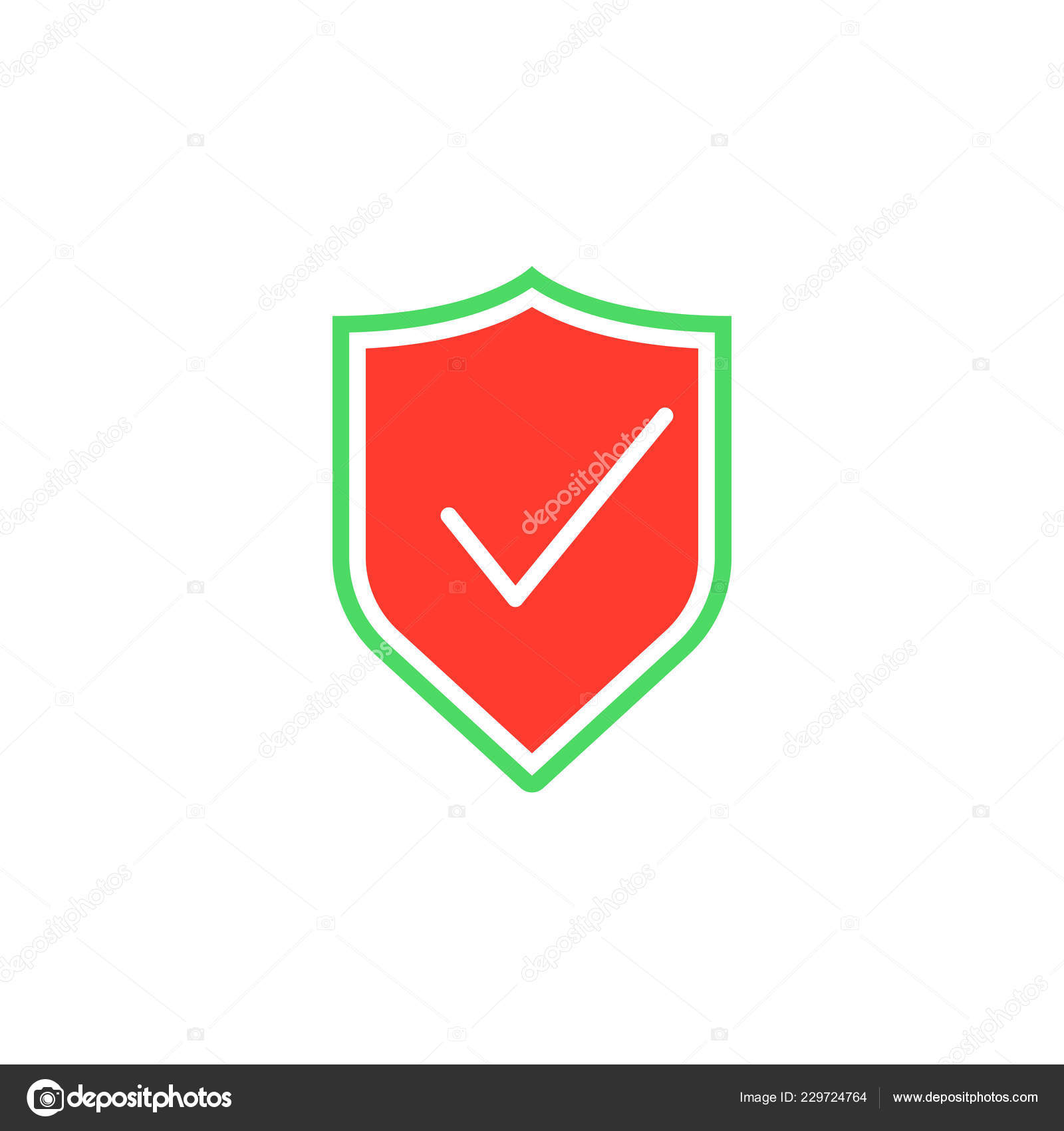 Shield Check Mark Icon Vector Guard Solid Logo Illustration Colorful ...
