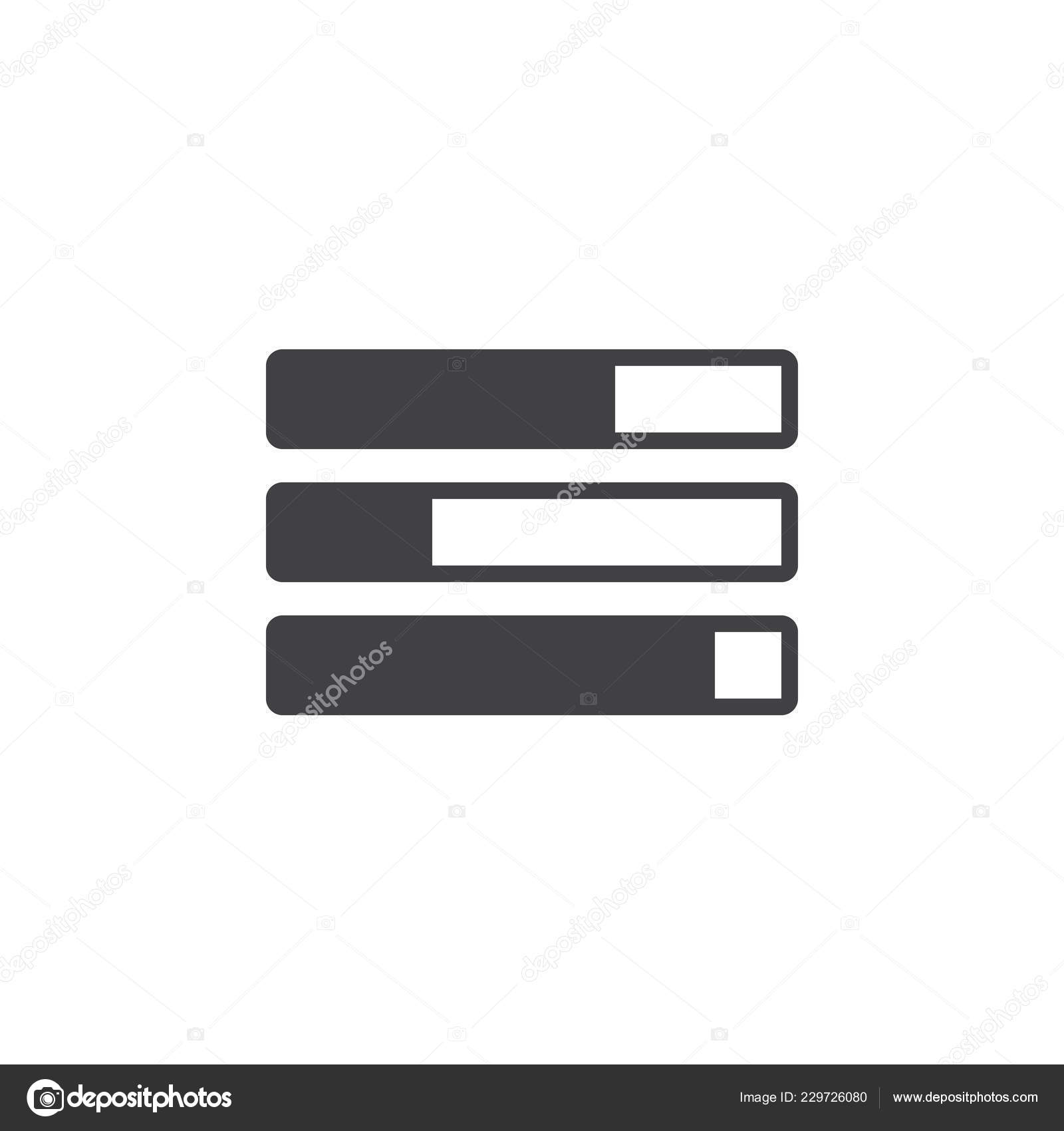 Task Bars Icon Vector Solid Logo Illustration Pictogram Isolated White ...