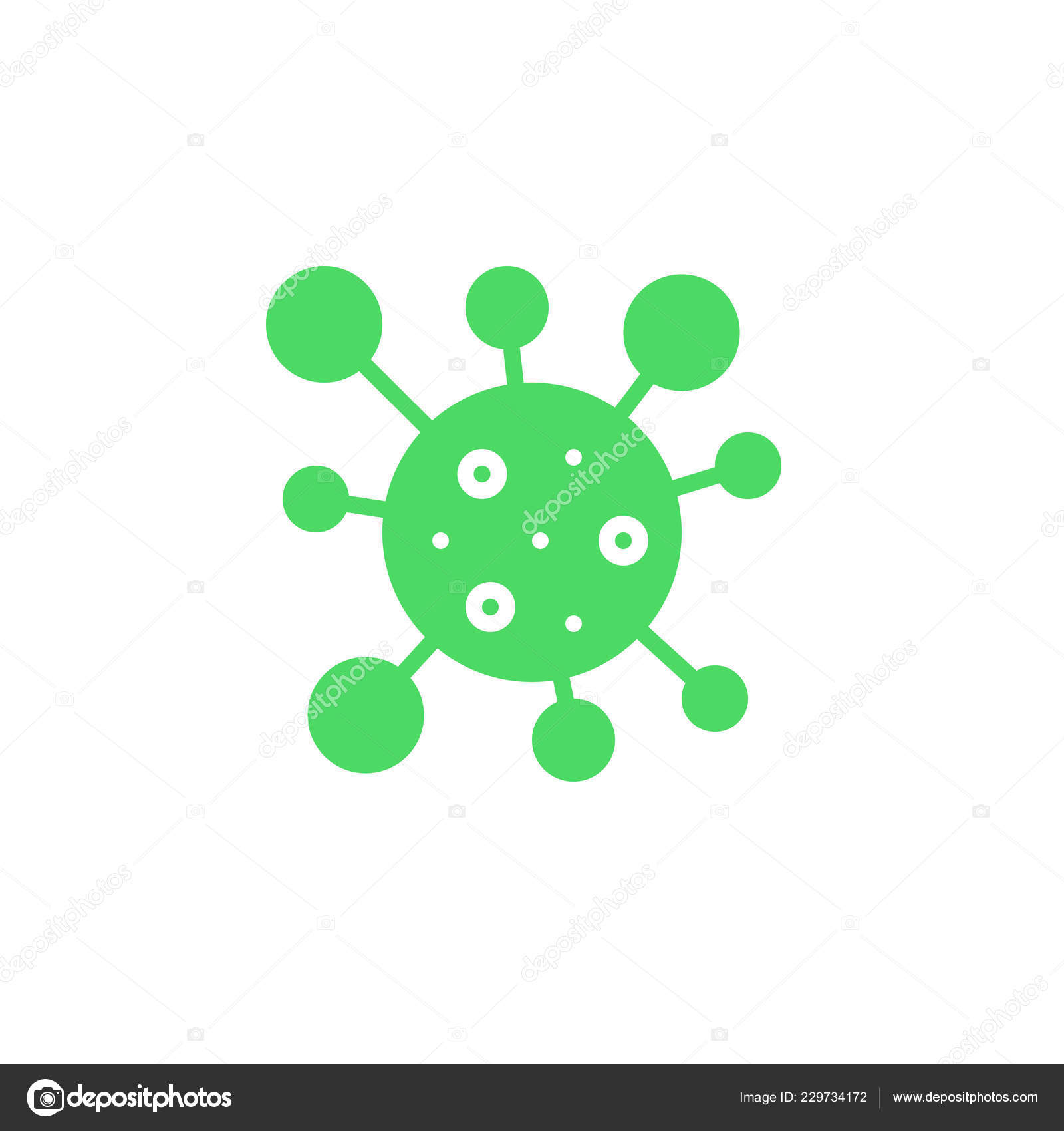 Virus Infection Icon Vector Solid Logo Illustration Pictogram Isolated ...