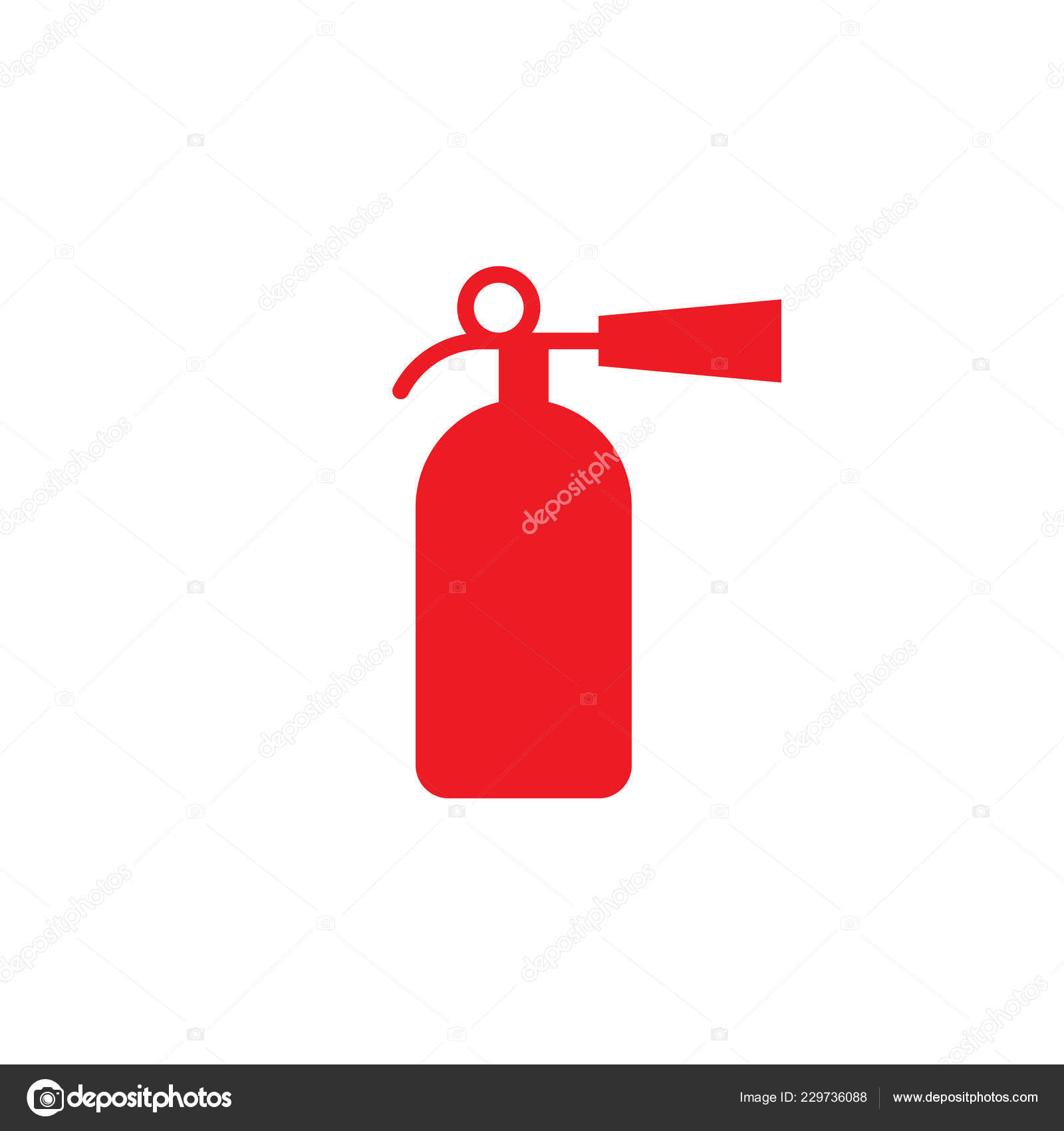 Símbolo De Extintor De Incendios En El Plan