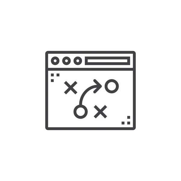 Strategy Board Outline Icon Line Vector Sign Linear Style Pictogram ...