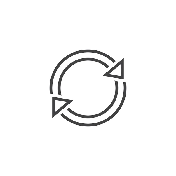 Cycle Resumption Repeat Vector Icon Isolated White Background Stock ...