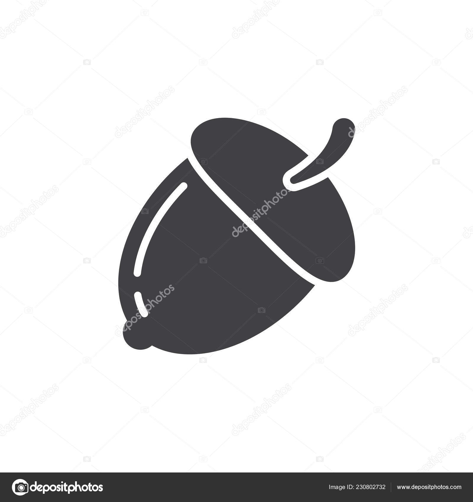 Nut Icon Vector Filled Flat Sign Solid Pictogram Isolated White Stock ...