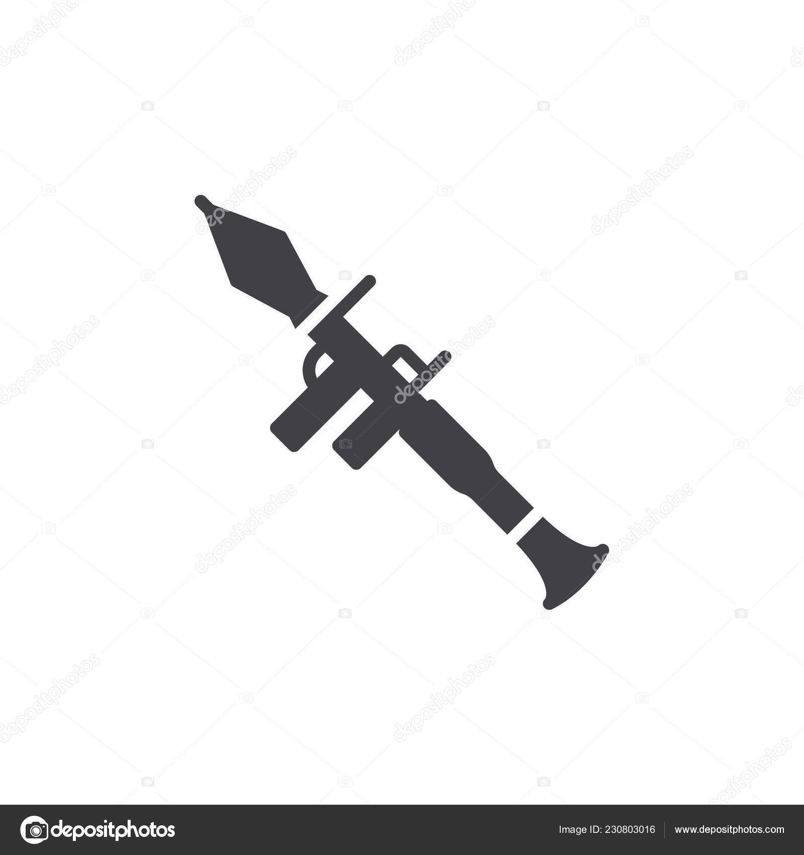 Rocket Propelled Grenade Launcher Rpg Icon Vector Filled Flat Sign ...