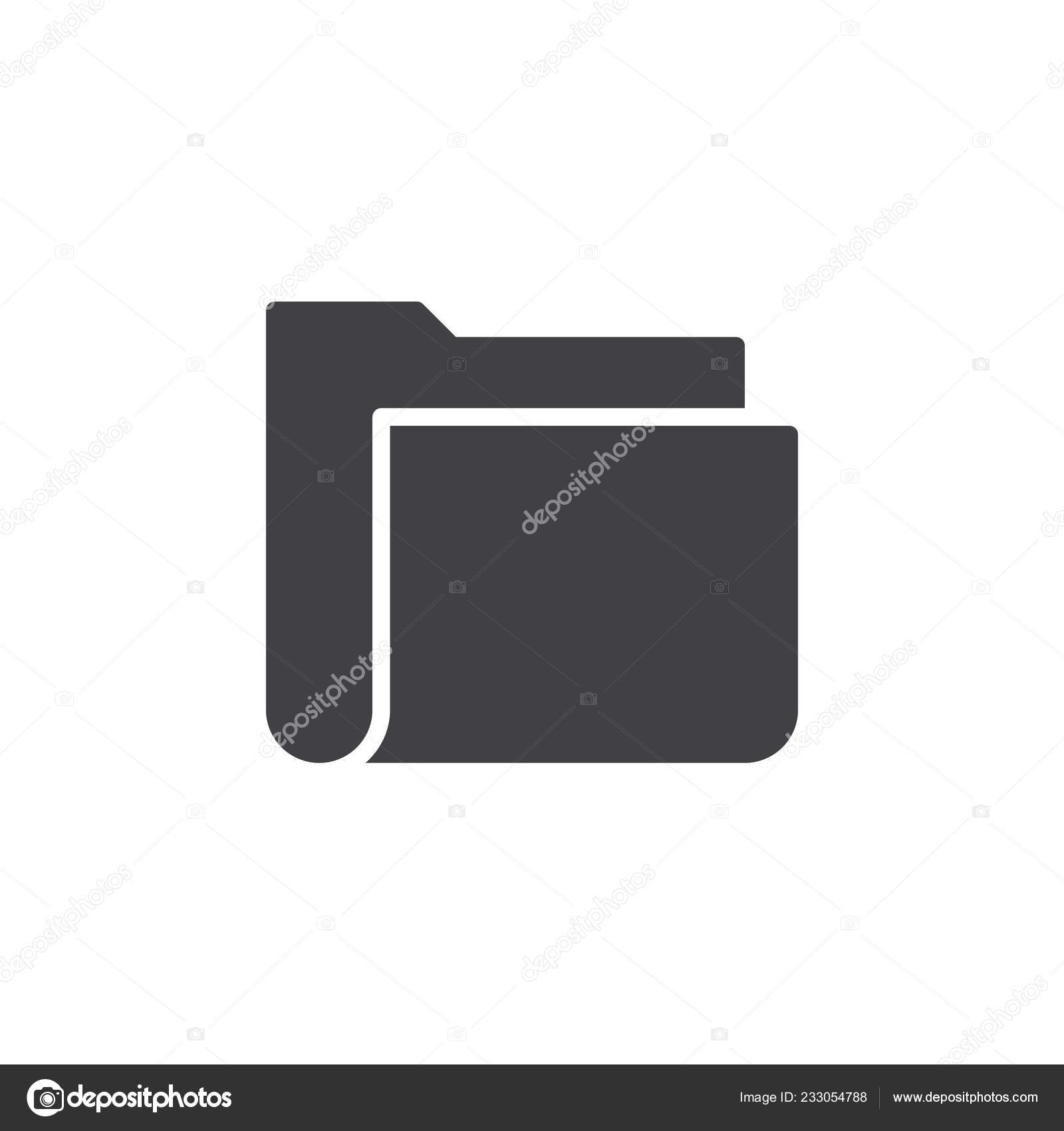 File Folder Icon Vector Filled Flat Sign Solid Pictogram Isolated Stock ...