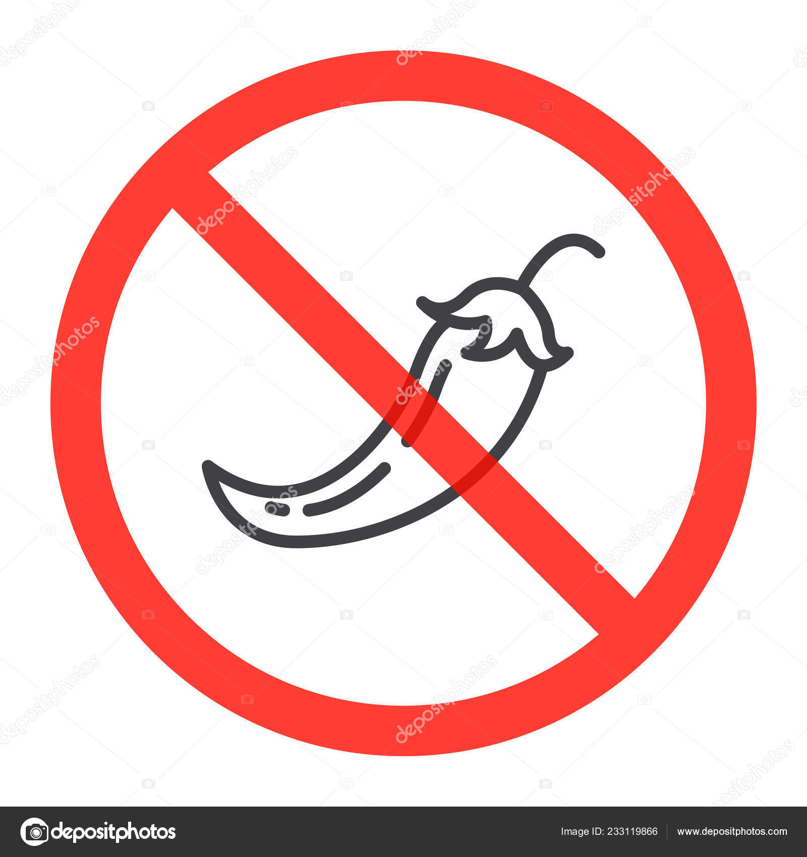 Icono Picante Rojo Caliente Chile Pimienta Icono Vector. Chile Picante