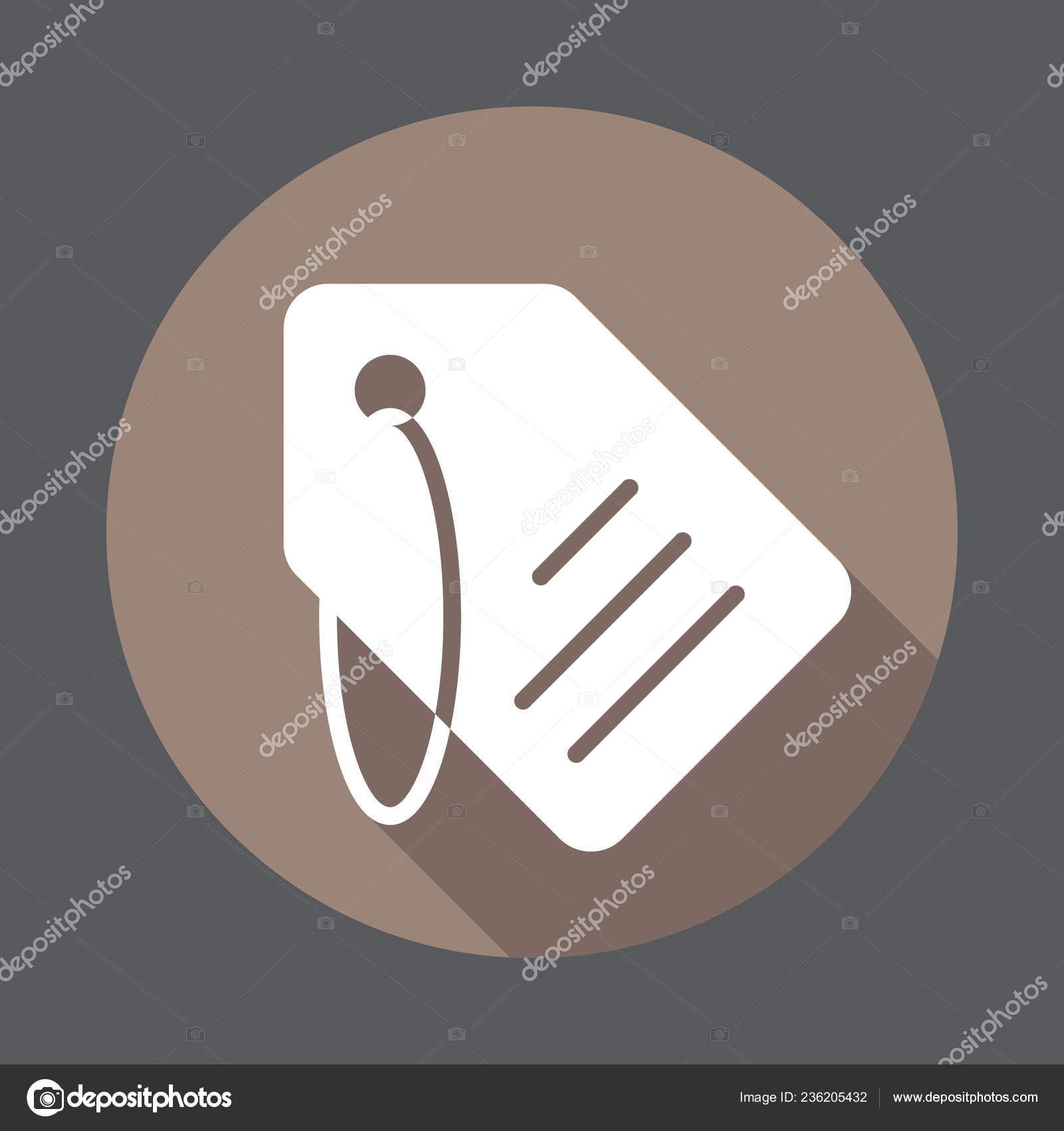 Price Tag Flat Icon Colorful Button Circular Vector Sign Long Stock ...