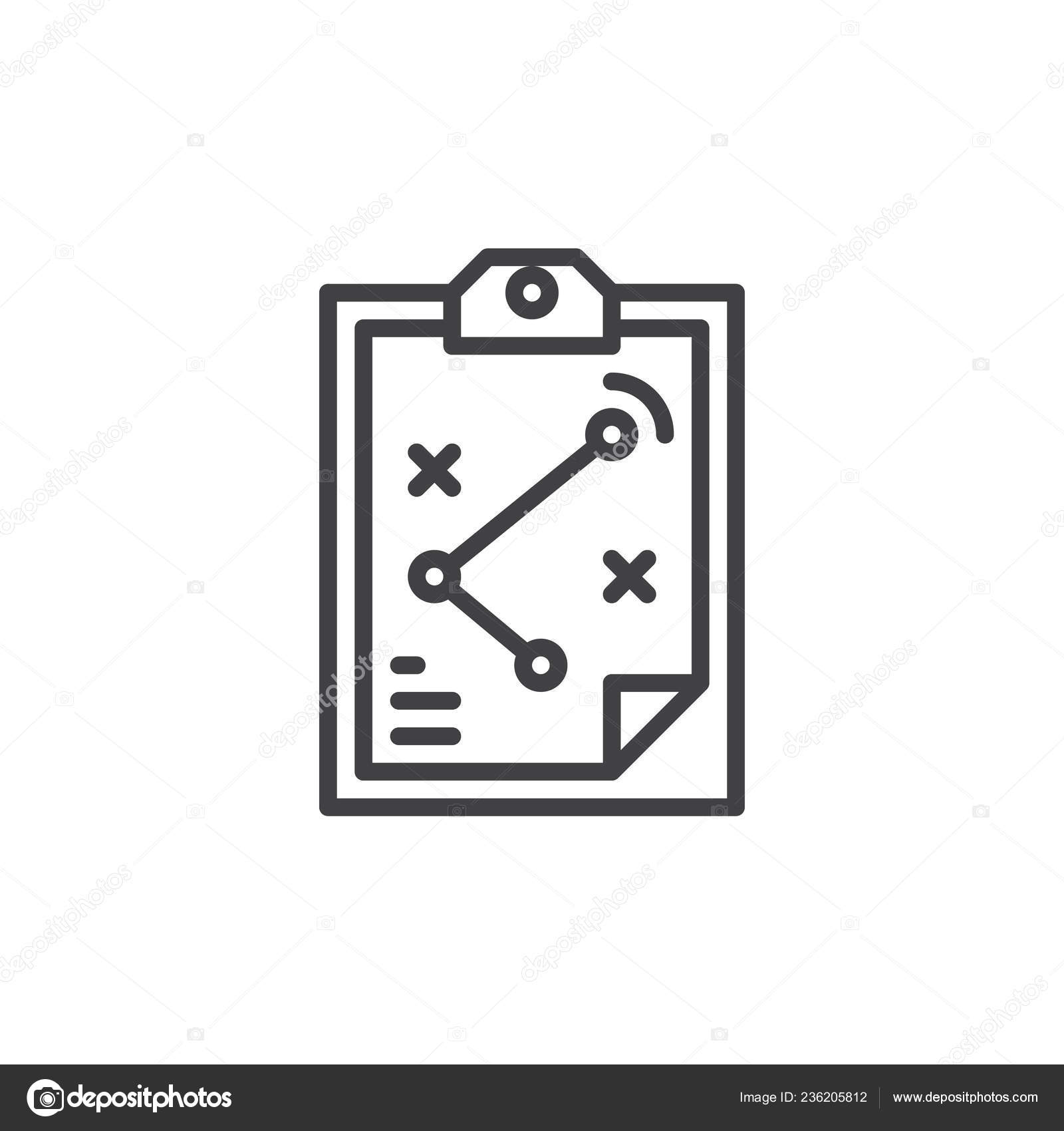 Strategy Board Outline Icon Line Vector Sign Linear Style Pictogram ...