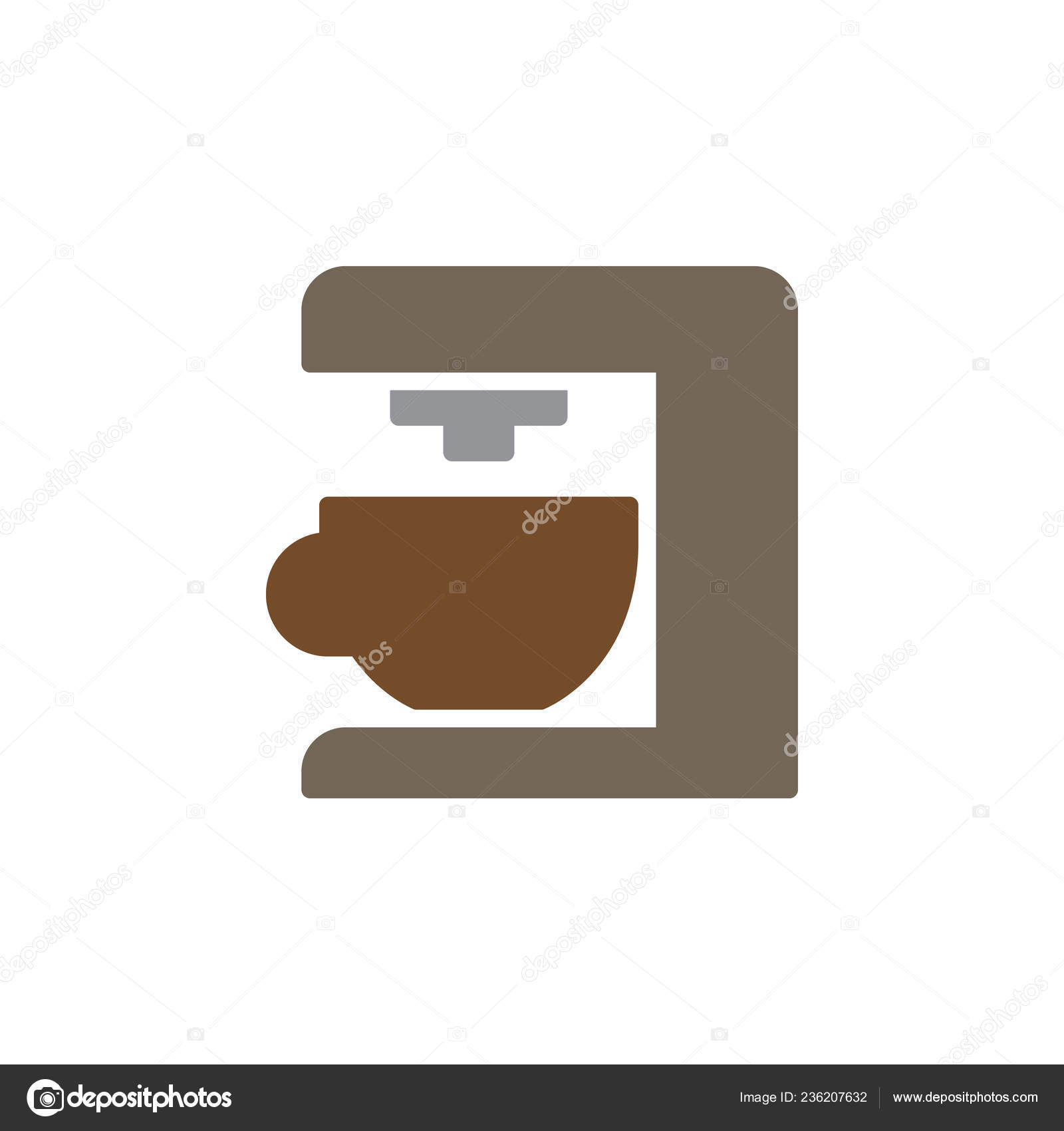 Coffee Machine Maker Icon Vector Filled Flat Sign Solid Colorful Stock ...