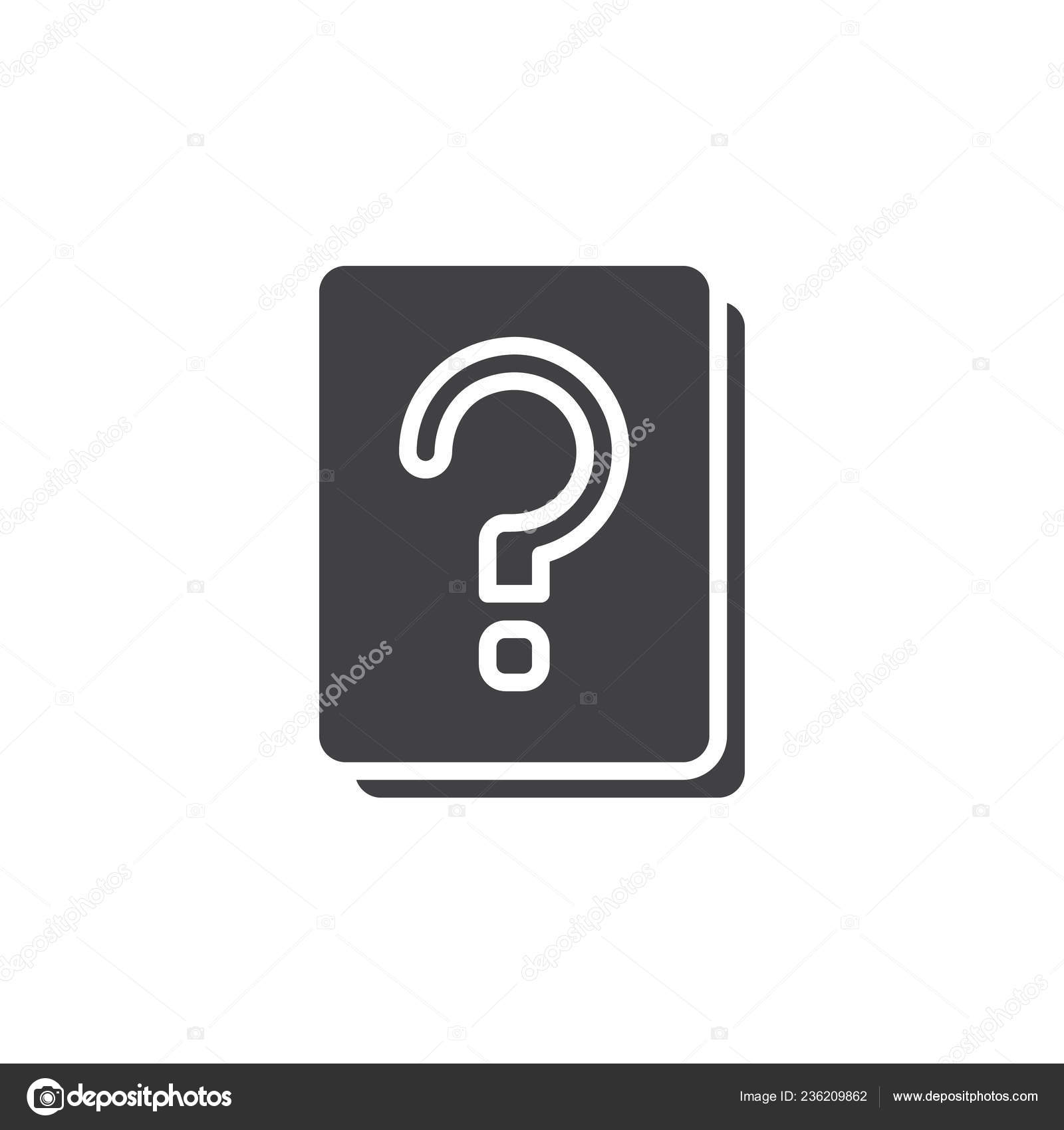 Question Mark Documents Icon Vector Filled Flat Sign Solid Pictogram ...