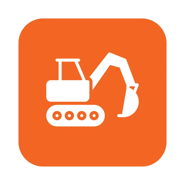 Excavator Icon Vector Filled Flat Sign Solid Pictogram Isolated White Stock Vector Image by ...