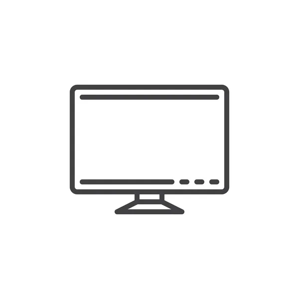 Desktop Computer Monitor Filled Outline Icon Line Vector Sign Linear ...