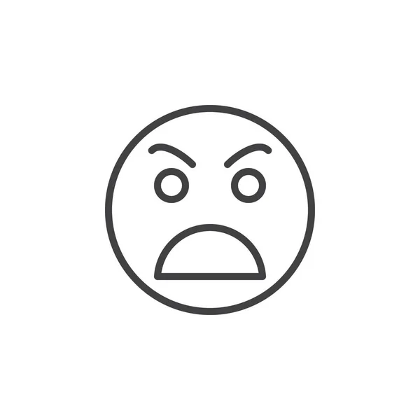 Angry line icon Vector Art Stock Images | Depositphotos