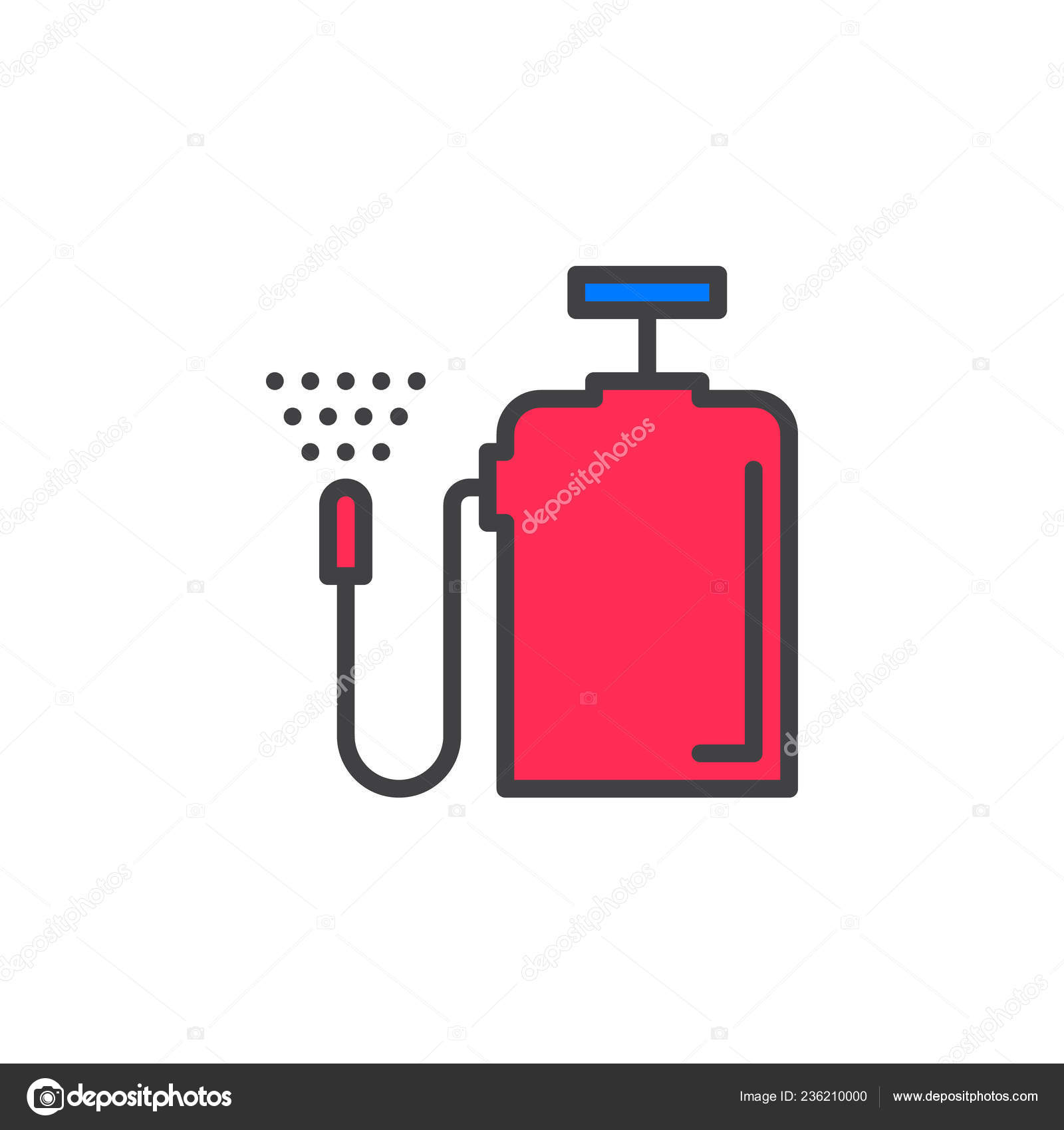 Pressure Sprayer Filled Outline Icon Line Vector Sign Linear Style ...